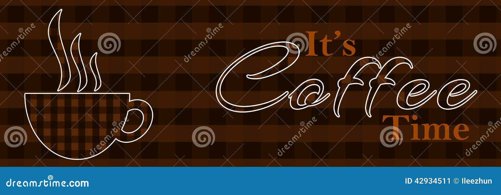 Its Coffee Time Banner stock illustration. Illustration of menu - 42934511