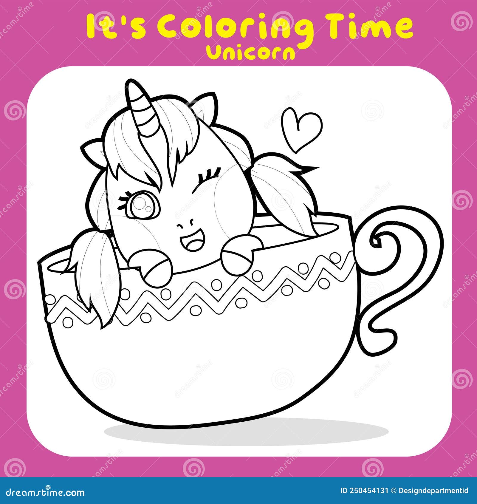 Its Coloring Time stock vector. Illustration of cartoon - 250454131