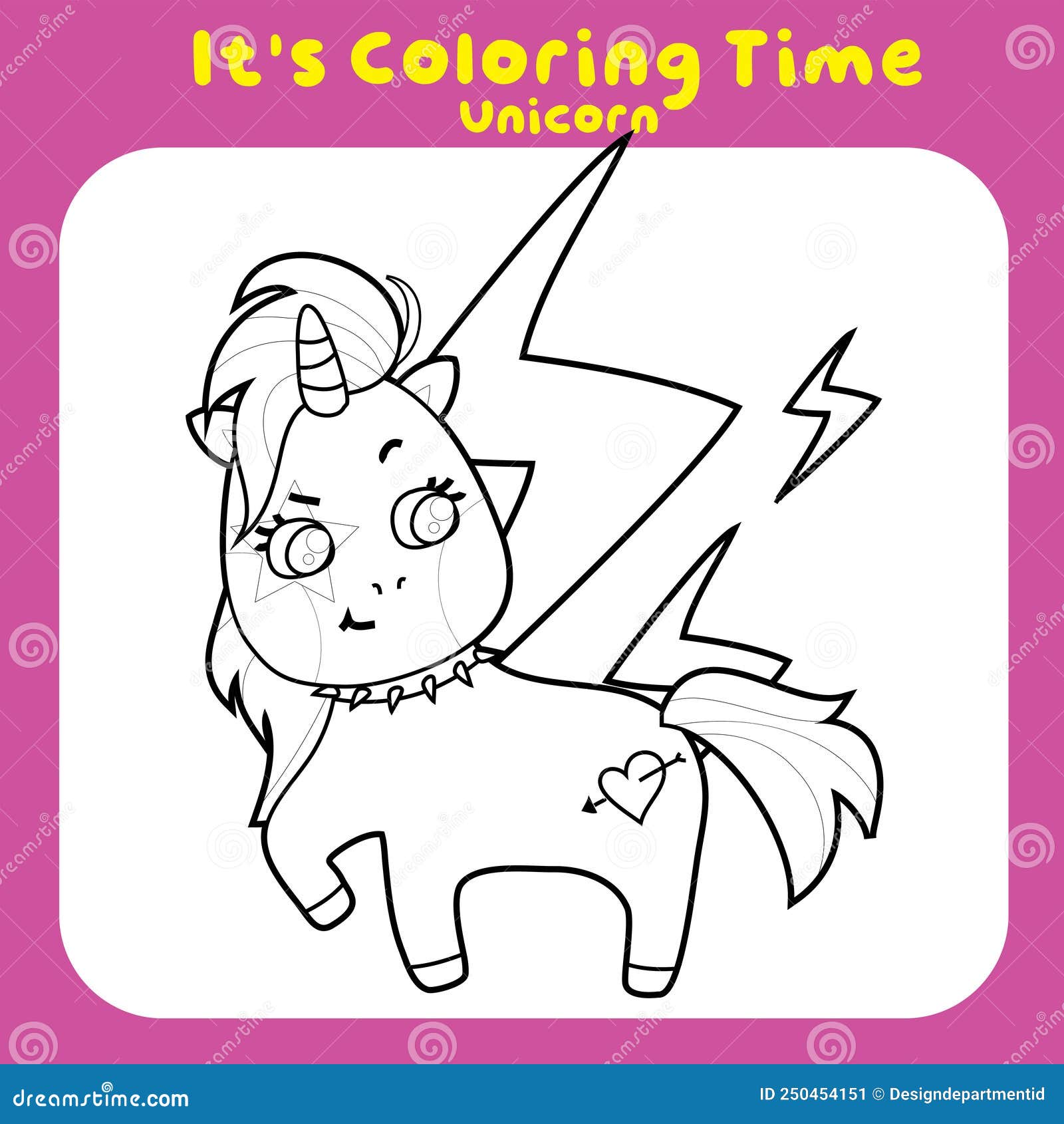Its Coloring Time stock vector. Illustration of preschool - 250454151