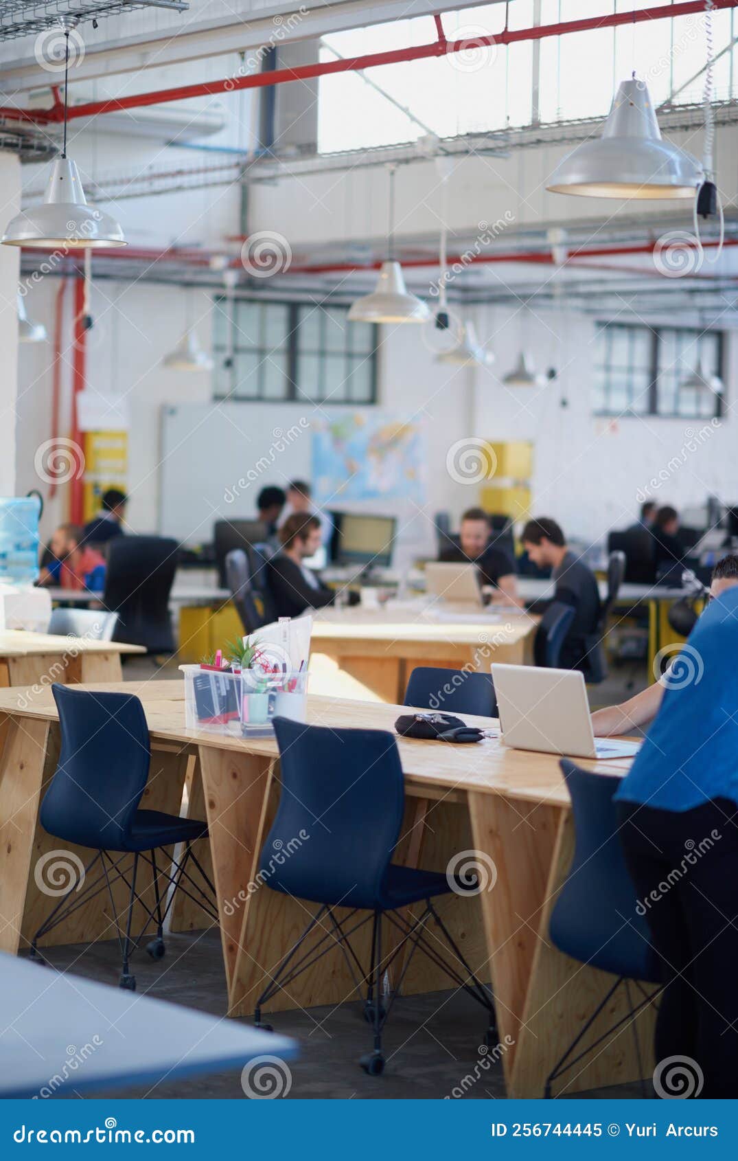 Its a Creative Environment. People Working in a Large Office. Stock ...