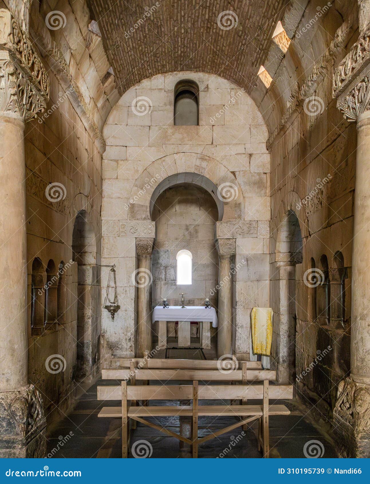 Beautiful Interior of the Visigothic Church of San Pedro De La Nave ...