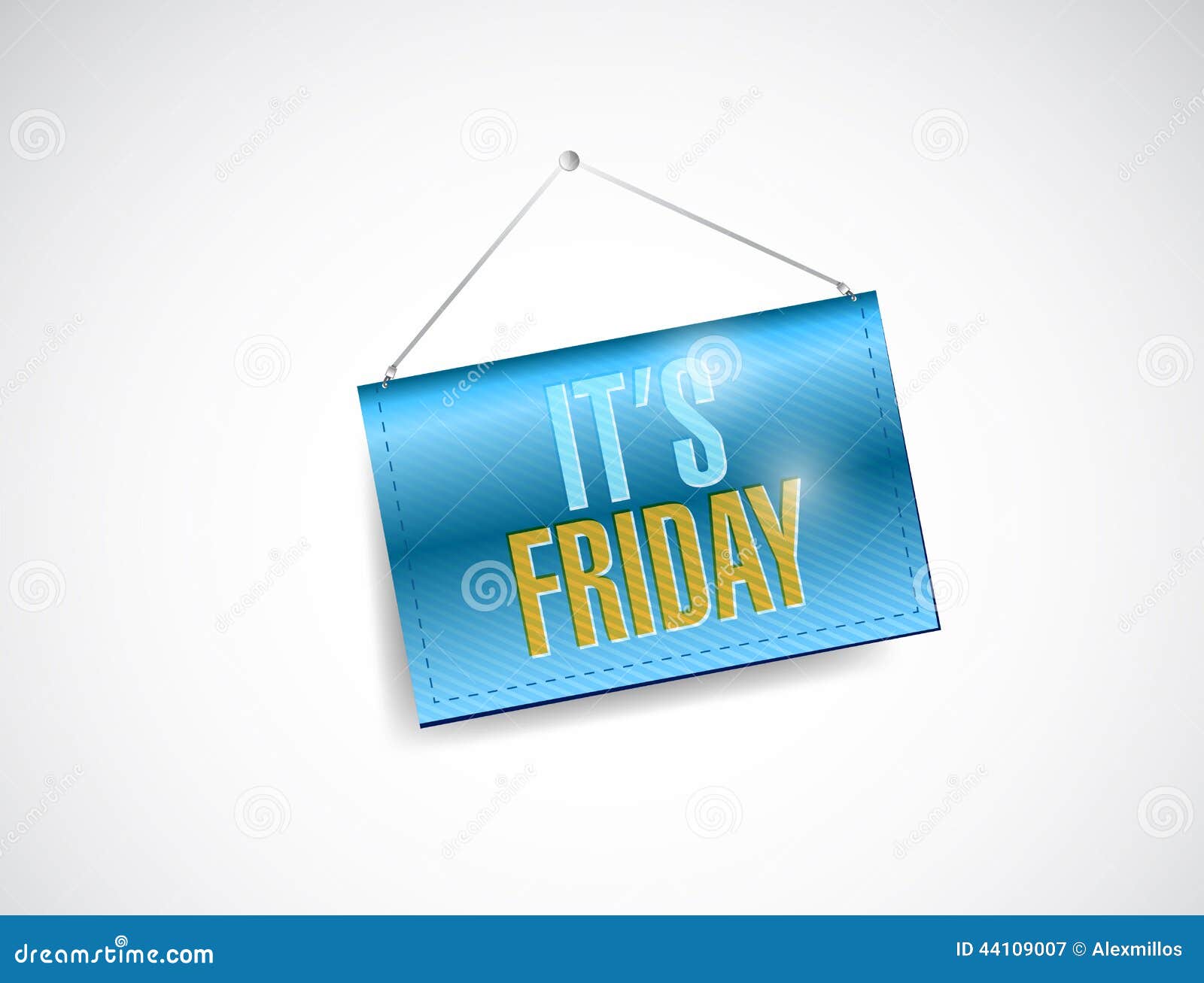 Its Friday Hanging Banner Illustration Design Stock Illustration ...