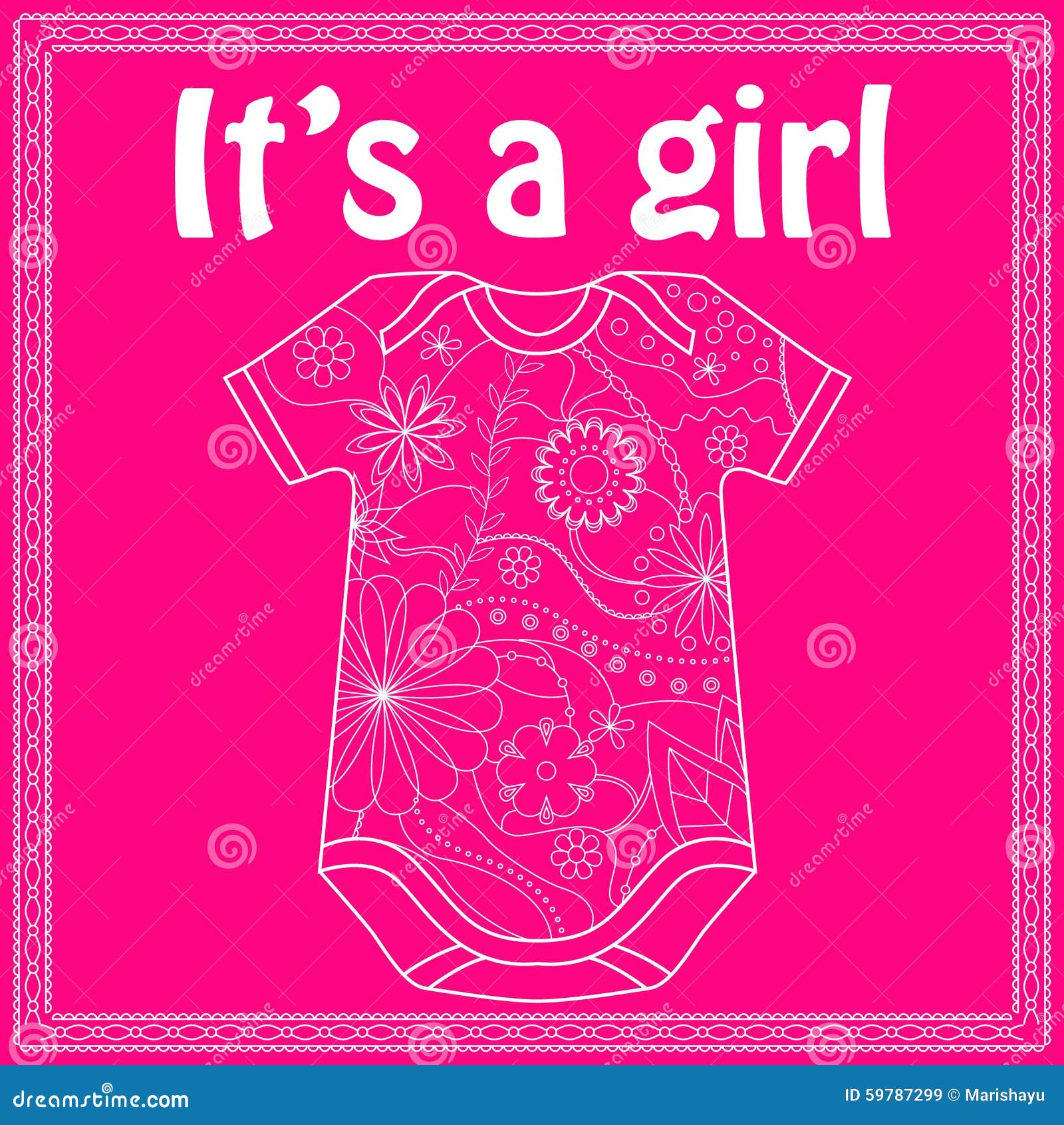 Its a girl card with body stock vector. Illustration of daughter - 59787299