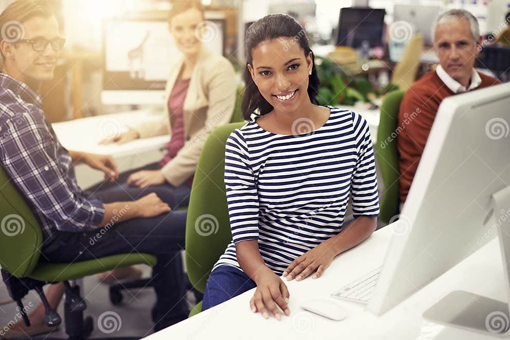 Its a Great Work Environment. Portrait of a Colleagues at Work on ...