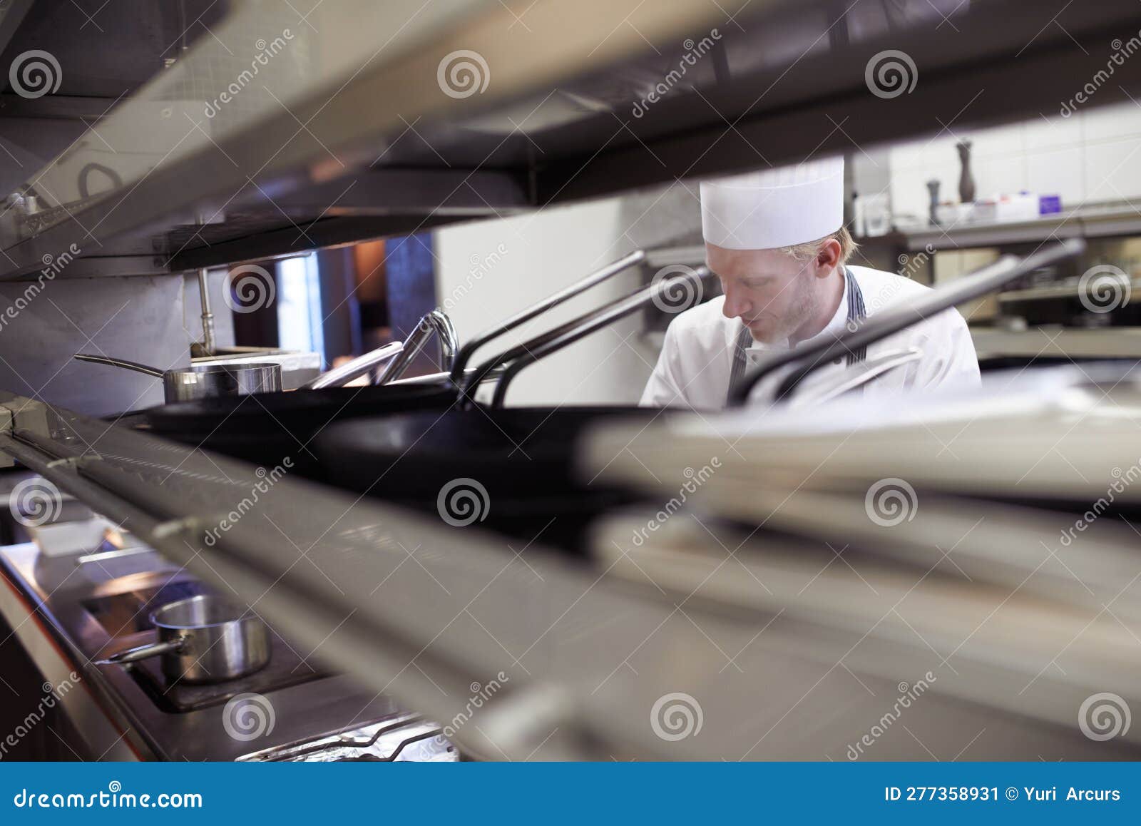 Its a Hectic Place a Professional Kitchen. Chefs Preparing a Meal ...