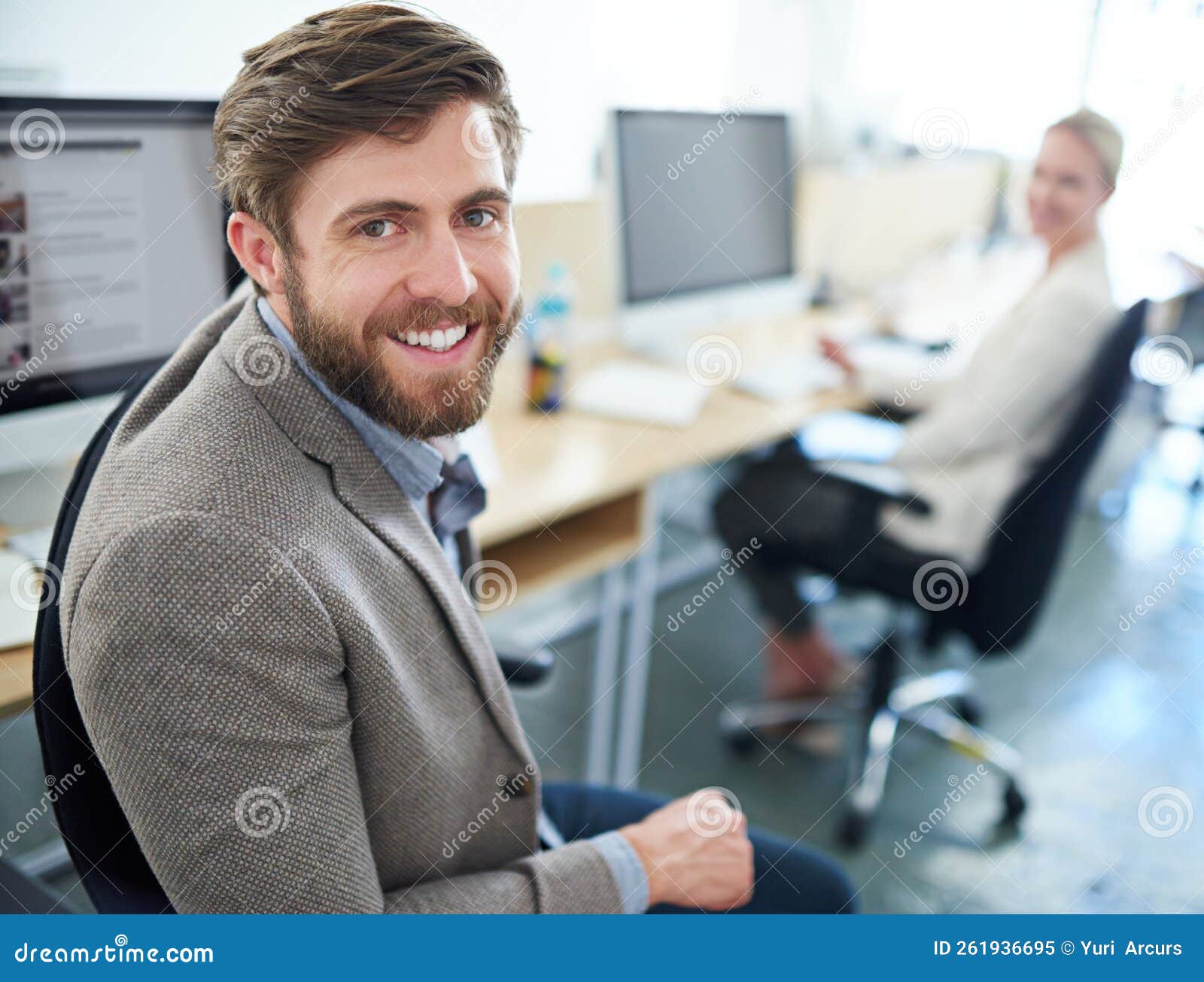 Its a Laid-back Office. a Designer at Work in an Office. Stock Image ...