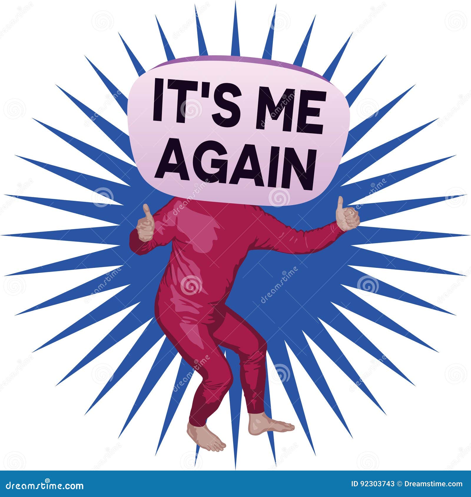 Its Me Again Man stock vector. Illustration of funny - 92303743