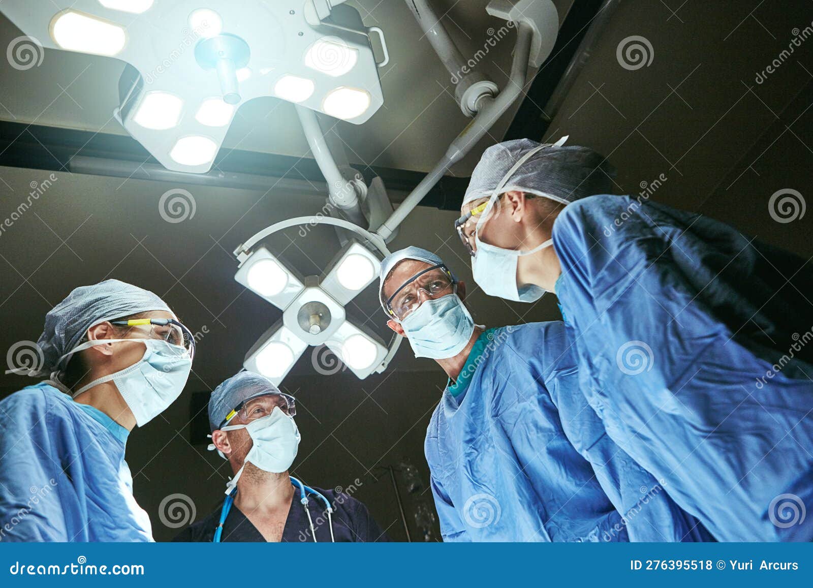 Its a Medical Emergency. Low Angle Shot of Surgeons in an Operating ...