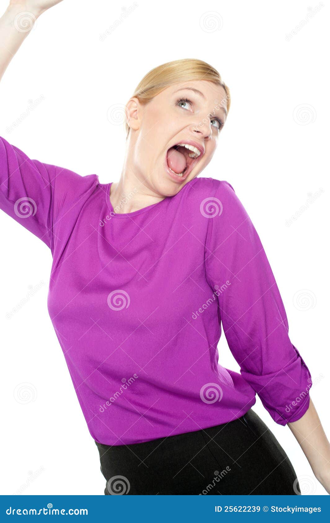 Its Party Time. Pretty Lady Freaking Out Stock Image - Image of ...