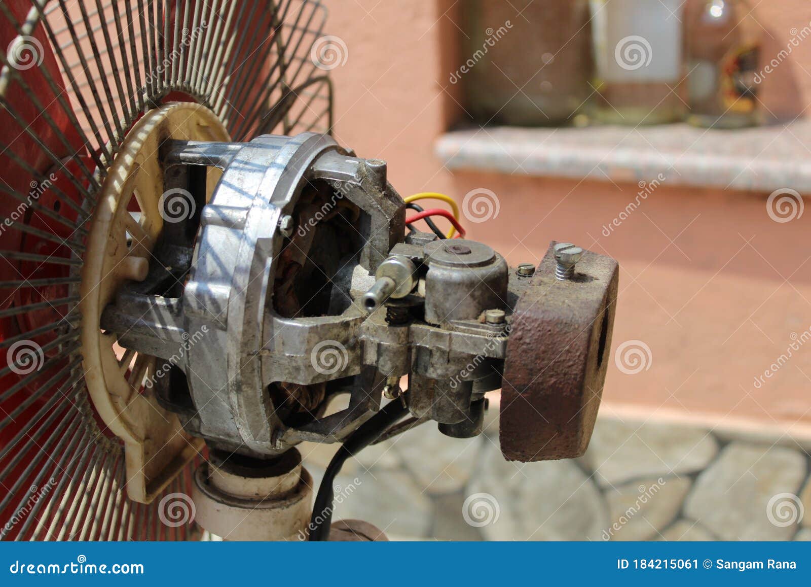 Its the Picture of a Engine of a Fan. Stock Image - Image of plastic ...