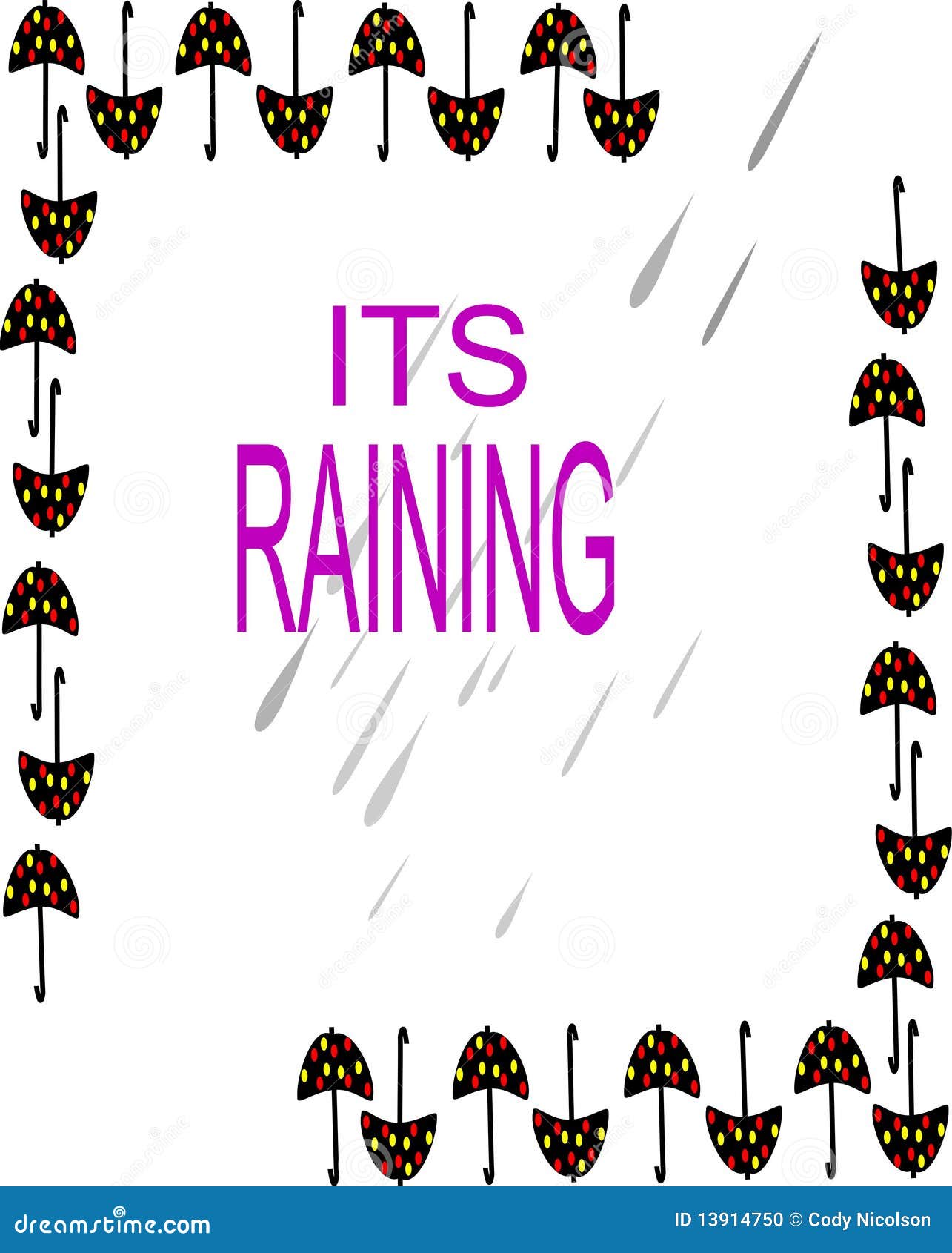 Its raining stock photo. Image of artwork, happiness - 13914750