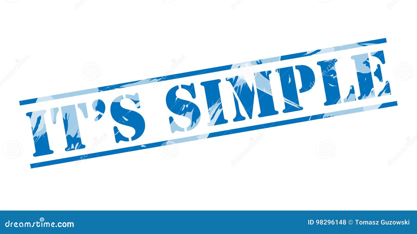 Its simple blue stamp stock illustration. Illustration of white - 98296148