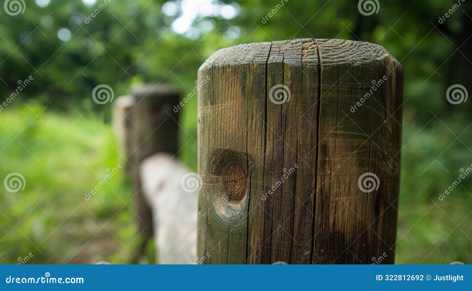 Its Solid Wooden Pole Holding it Up with Strength and Stability Stock ...