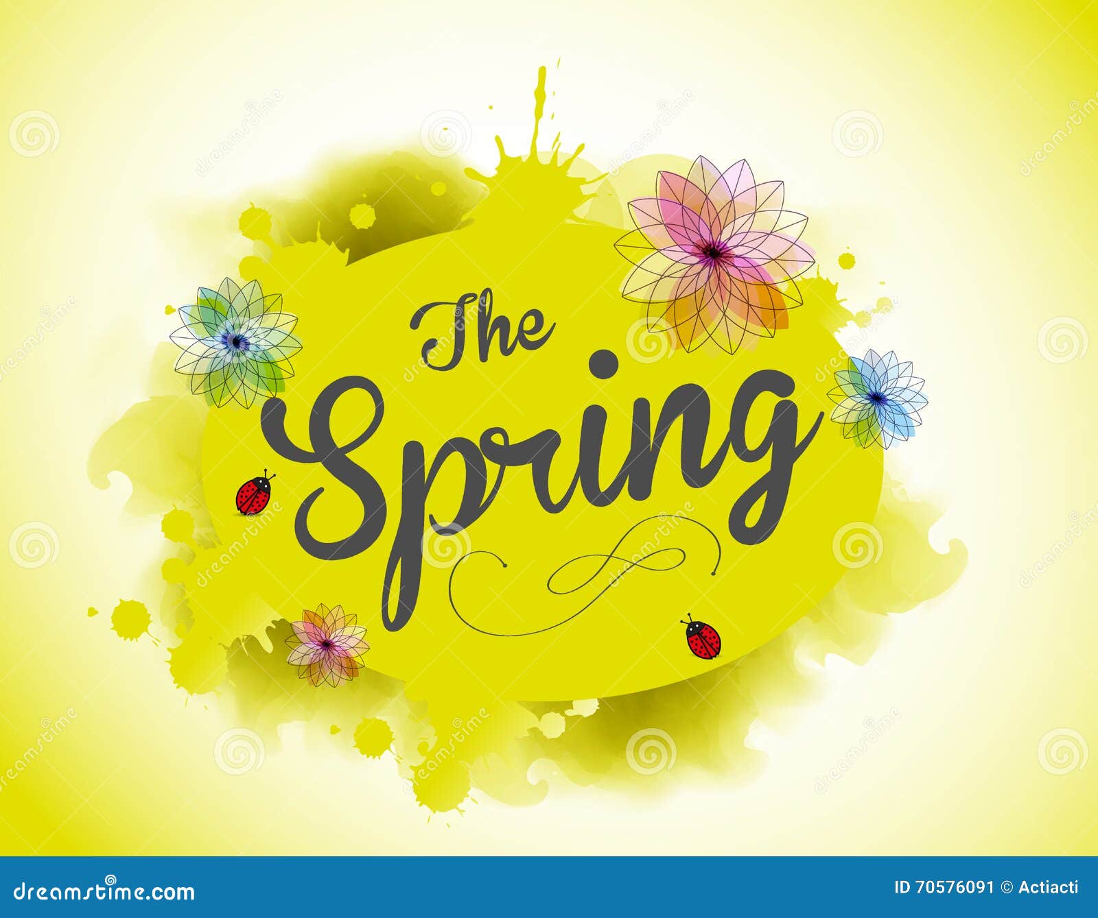 Its Spring Time stock illustration. Image of vector, beautiful - 70576091
