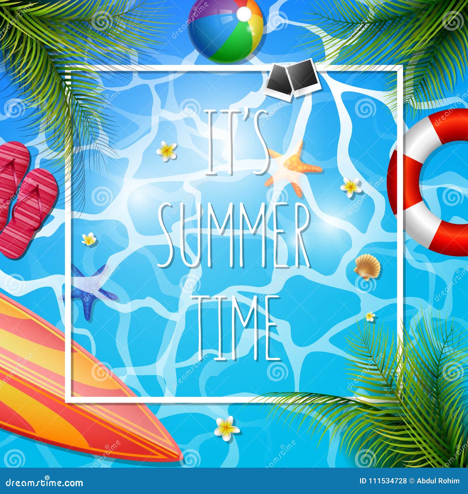 Its summer time stock vector. Illustration of performance - 111534728