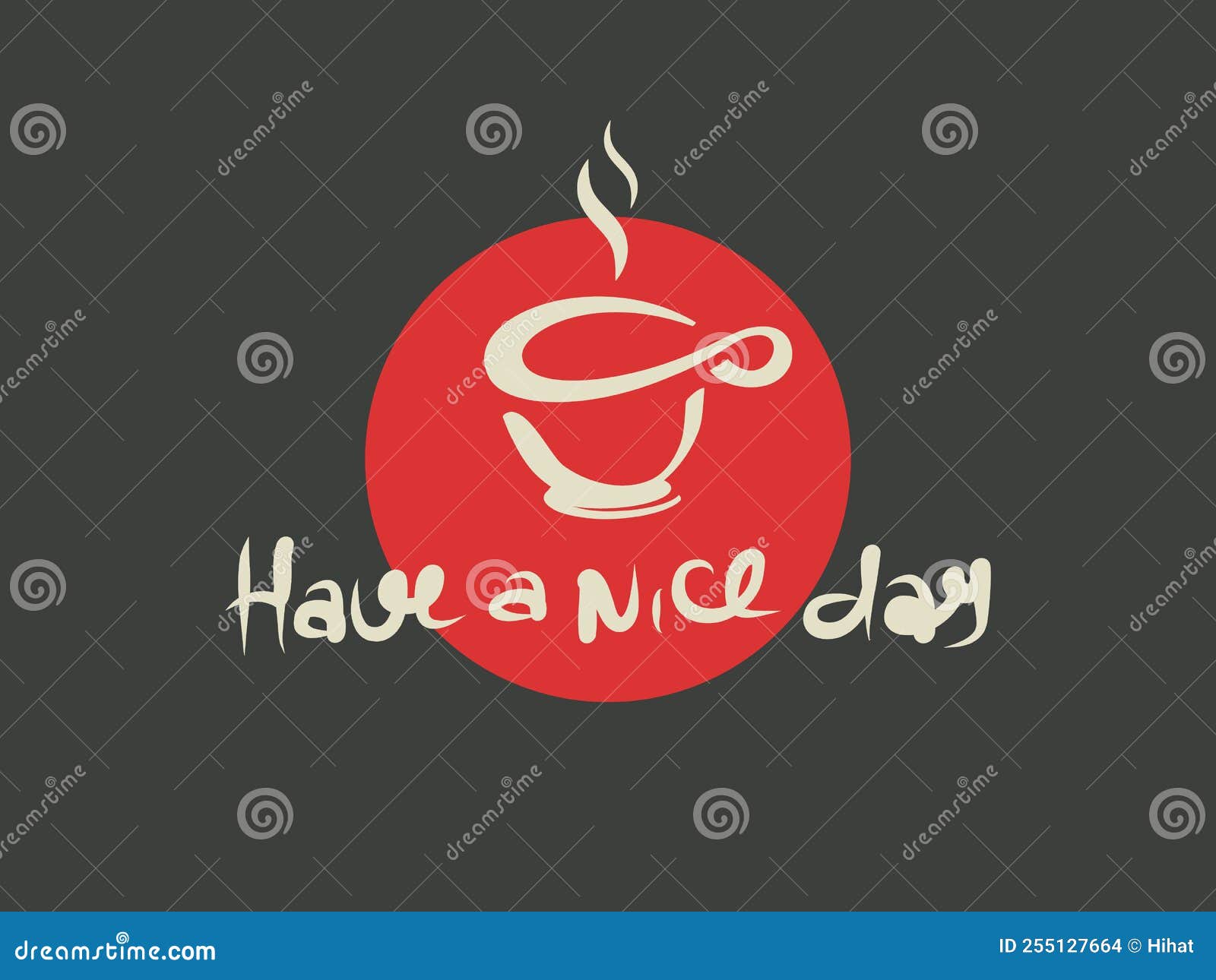 Its time for a coffee stock vector. Illustration of time - 255127664