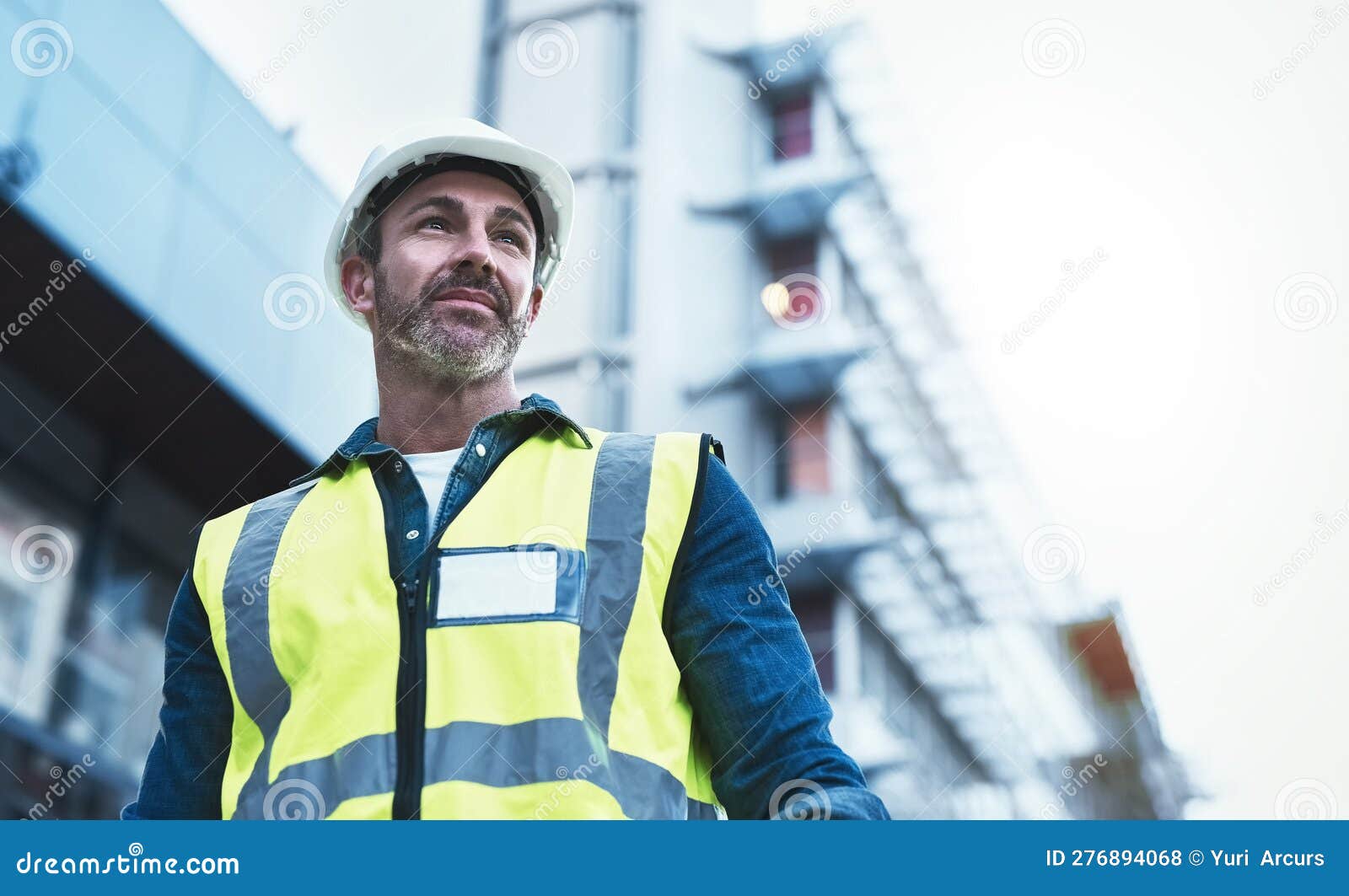 Its Time To Implement that Vision. a Engineer Standing in Front of a ...
