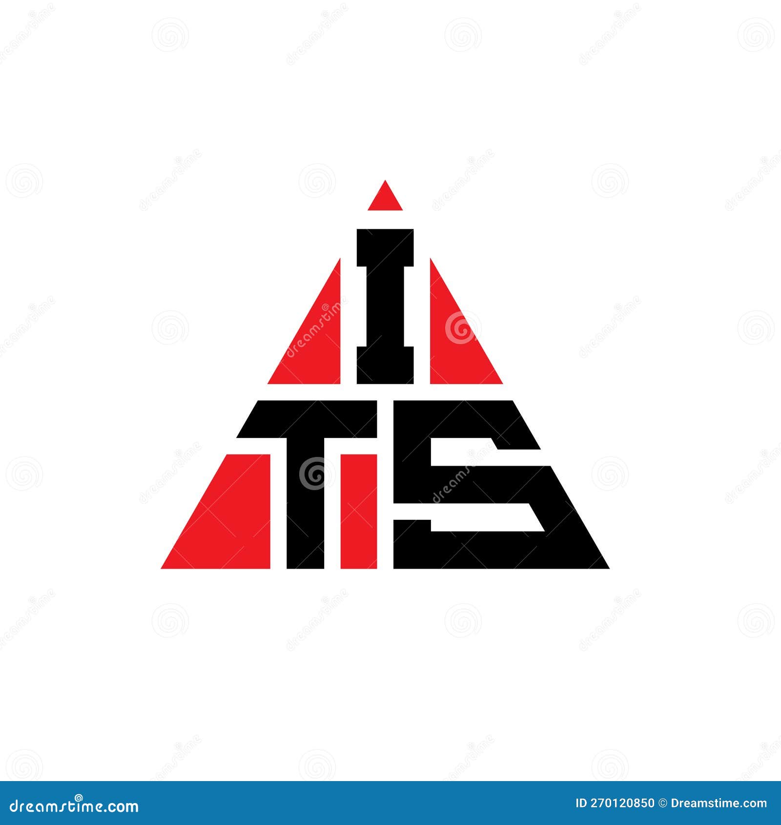 ITS Triangle Letter Logo Design with Triangle Shape. ITS Triangle Logo ...
