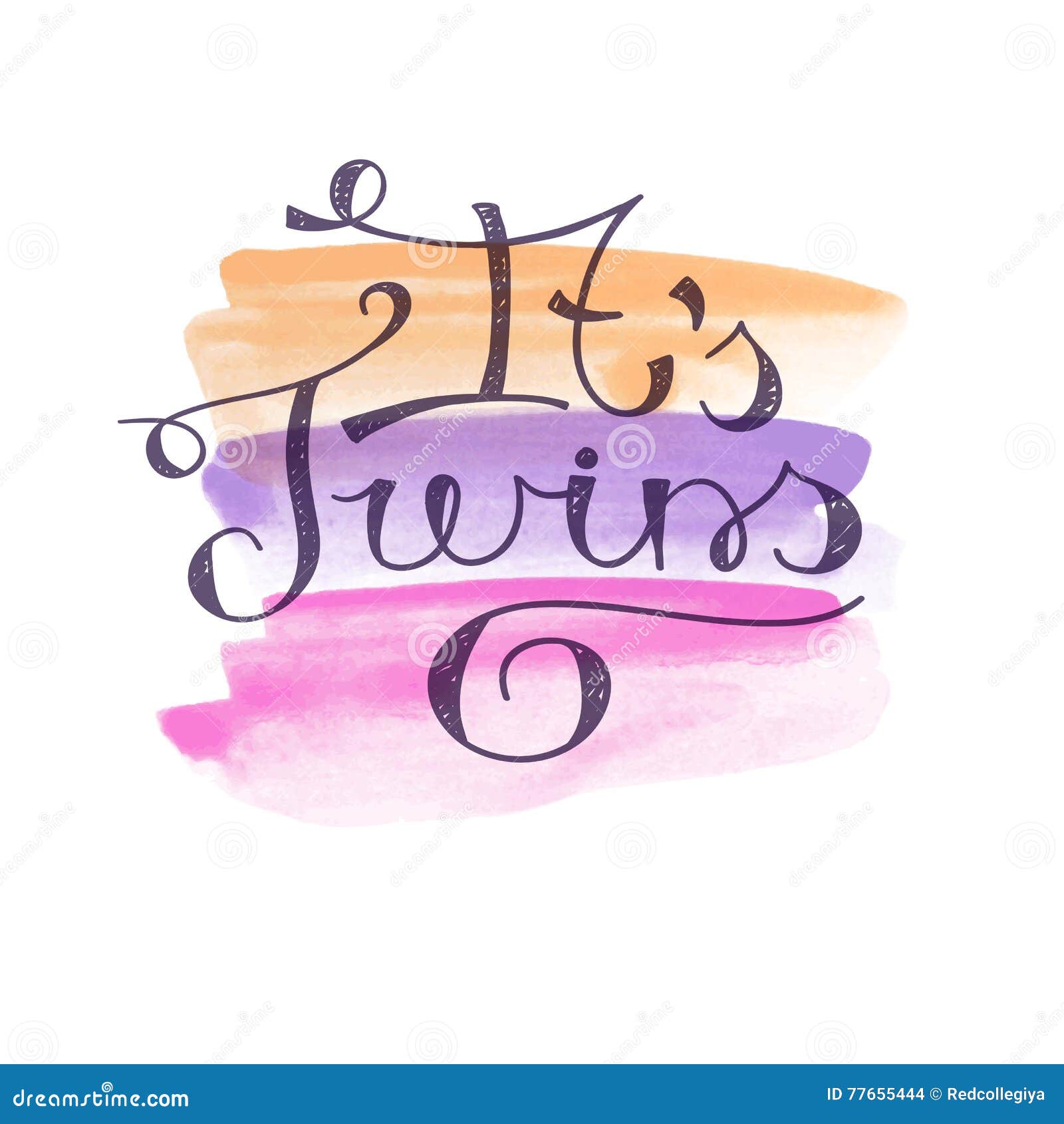 Its twins text stock vector. Illustration of background - 77655444