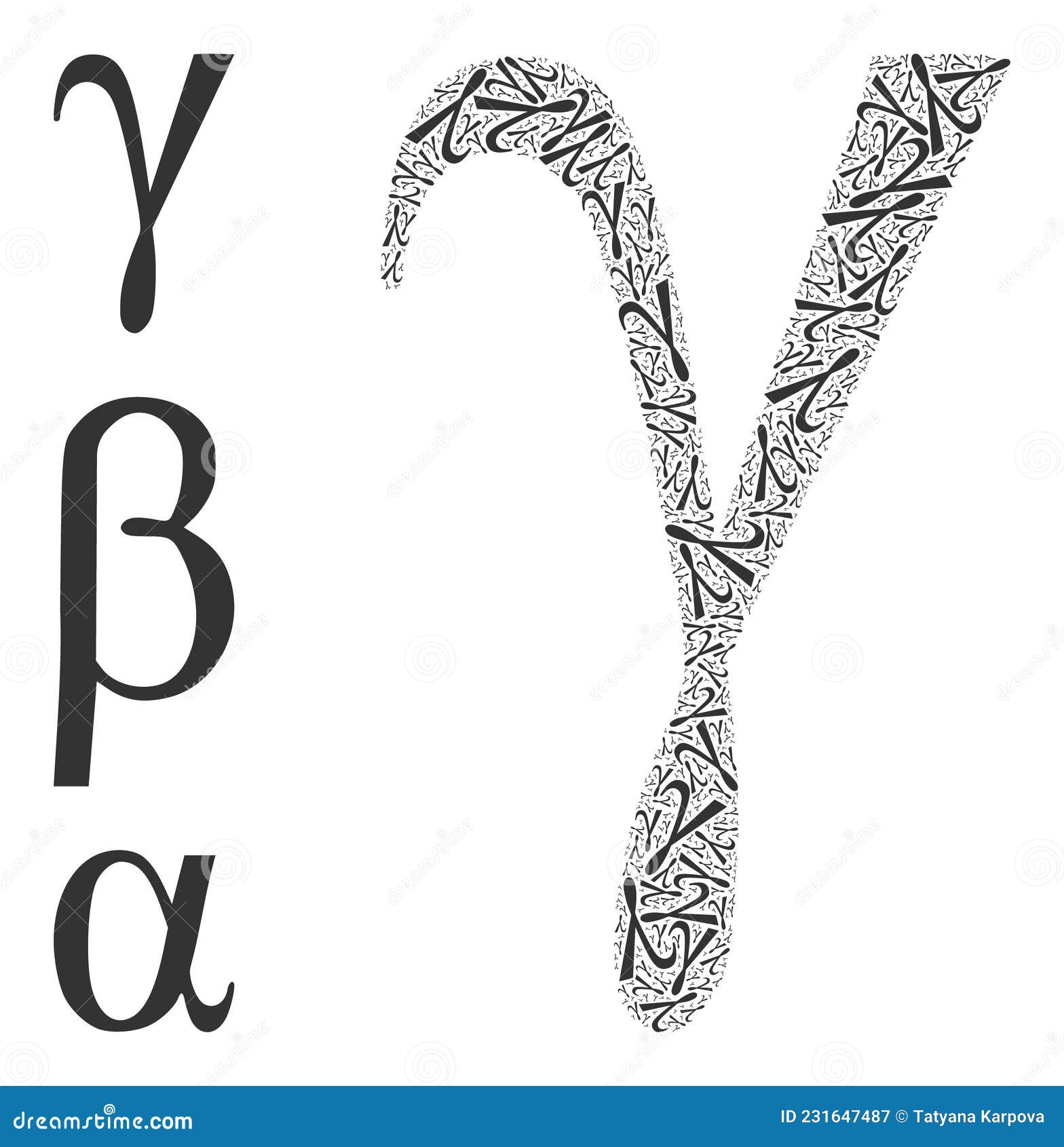 Recursive Gamma Greek Letter Icon Self Composition Vector Illustration ... Recursive Gamma Greek Letter Icon Self Composition Vector Illustration ...