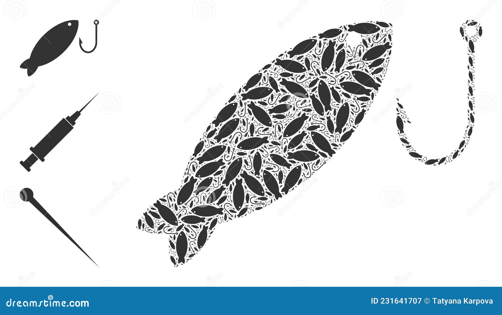 Recursive Fishing Icon Self Collage Cartoon Vector | CartoonDealer.com ... Recursive Fishing Icon Self Collage Cartoon Vector | CartoonDealer.com ...