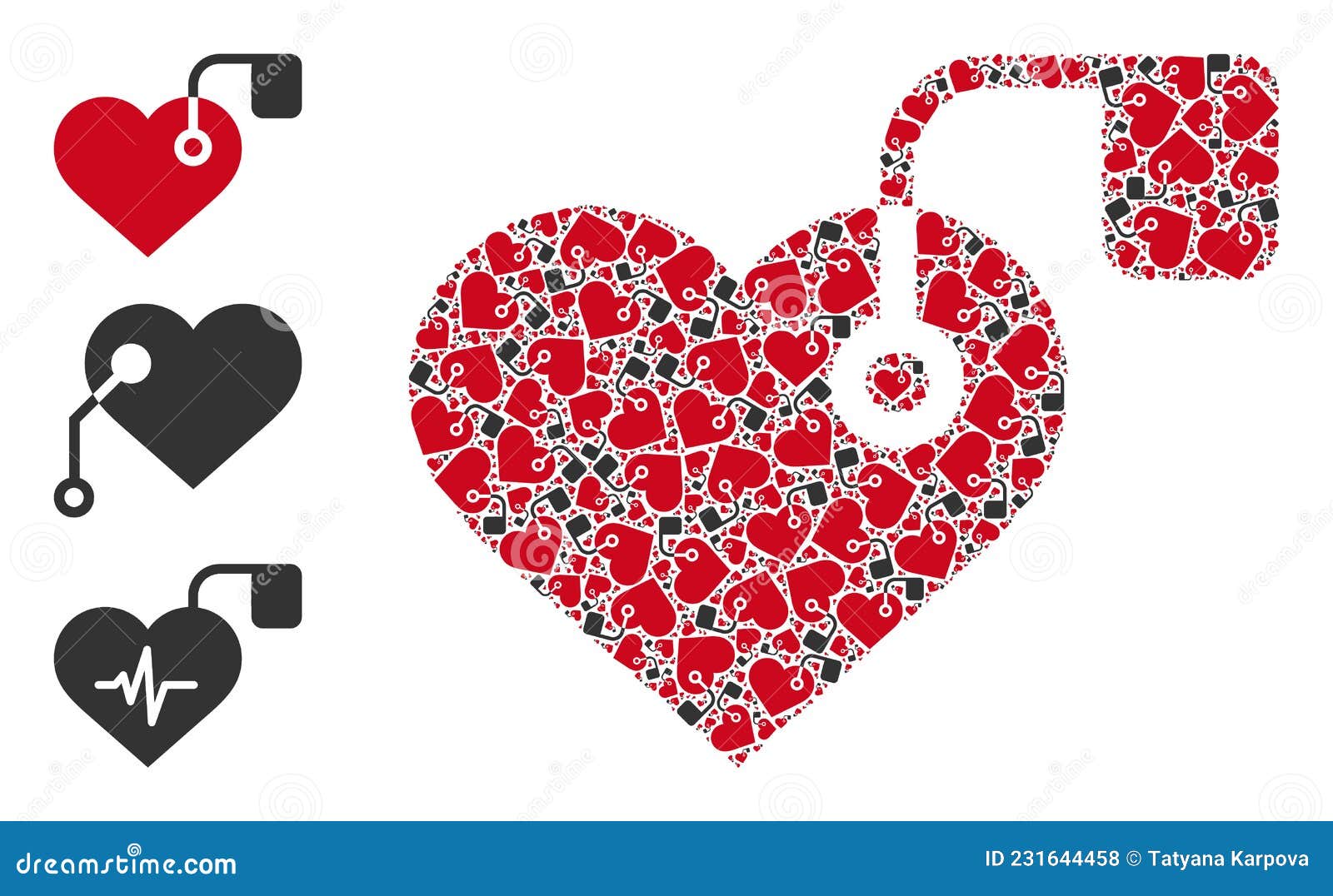 Recursion Pacemaker Icon Self Mosaic Cartoon Vector | CartoonDealer.com #231650767