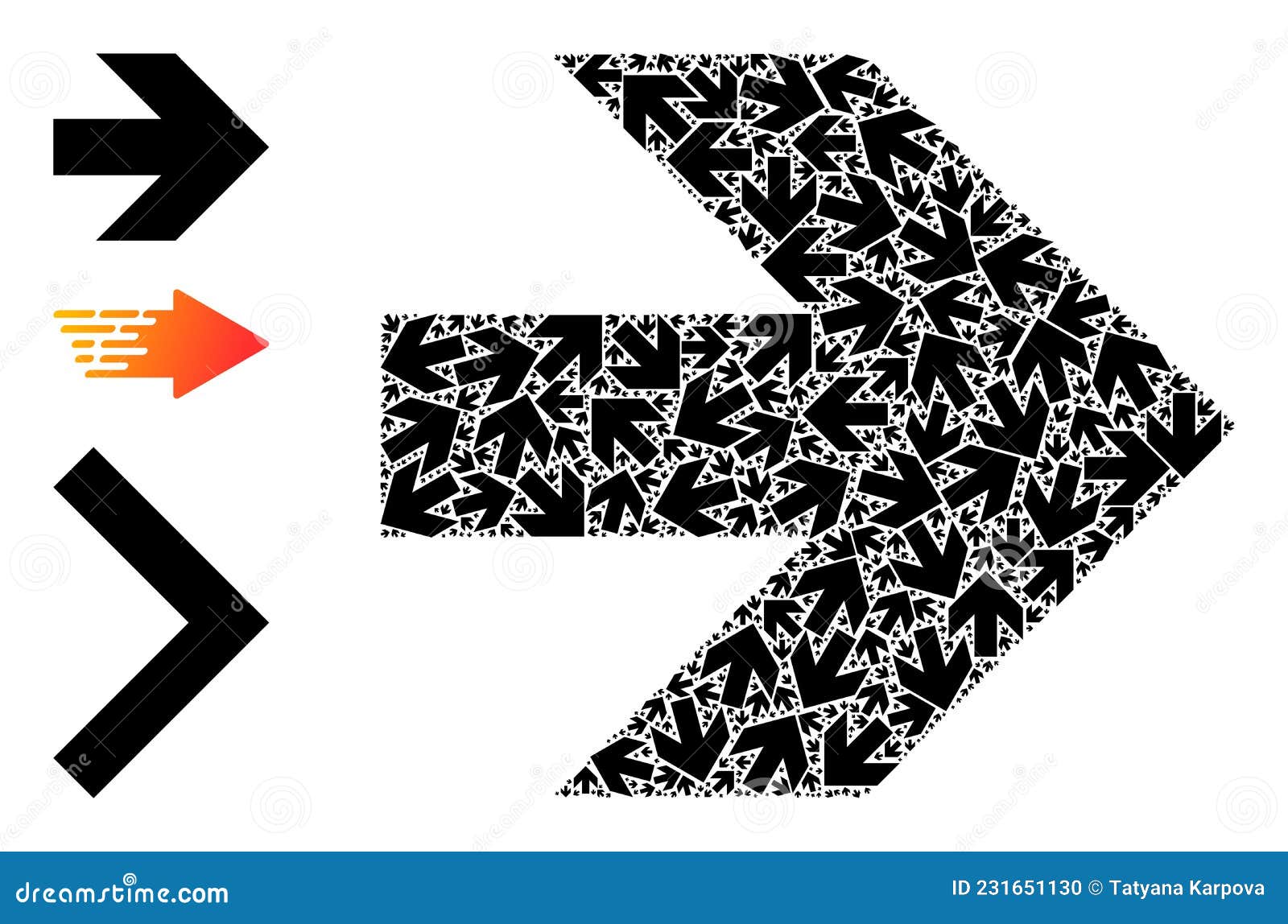 Recursion Move Right Icon Itself Collage Stock Vector - Illustration of ... Recursion Move Right Icon Itself Collage Stock Vector - Illustration of ...