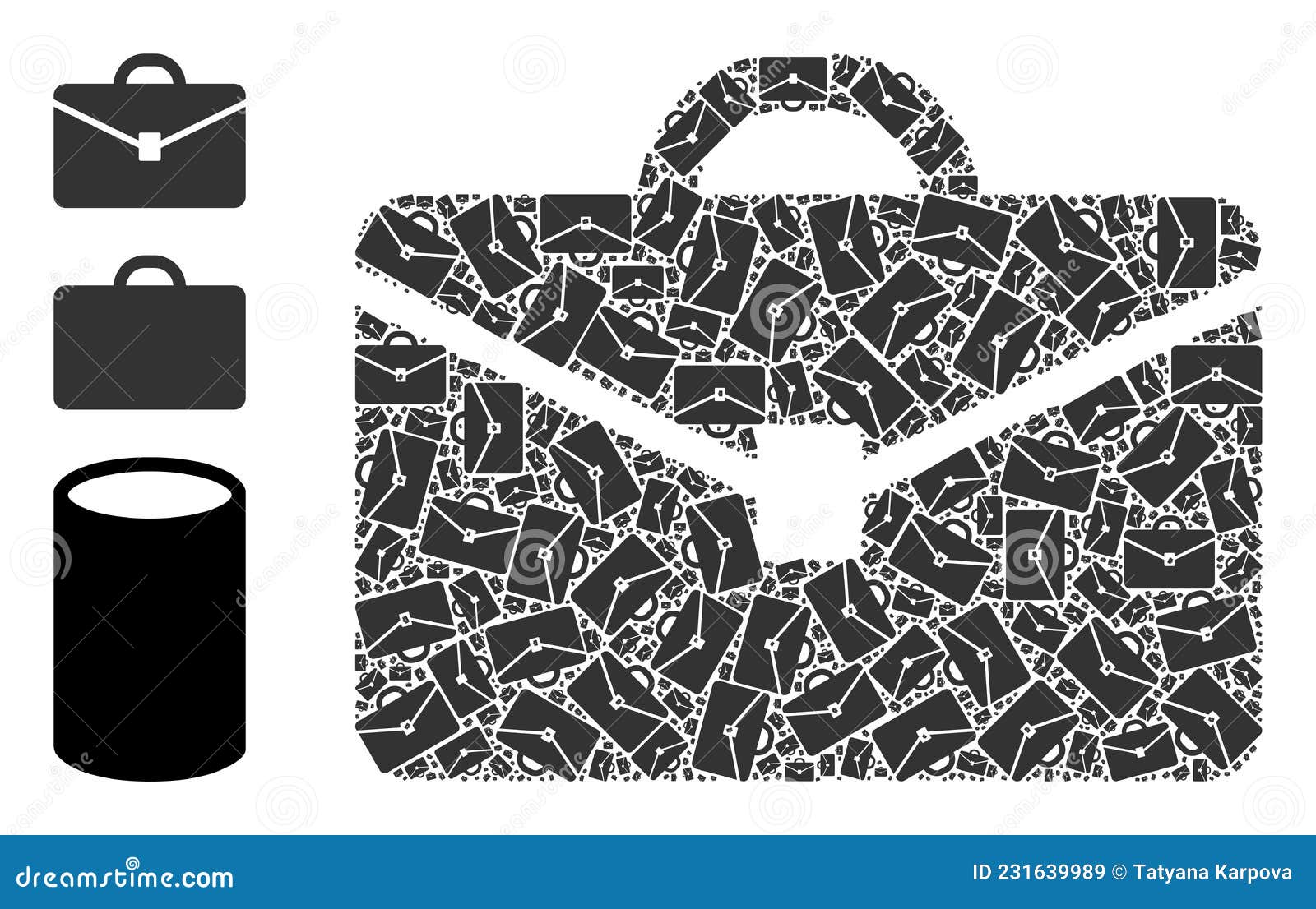 Recursion Portfolio Icon Self Collage Stock Vector - Illustration of ...