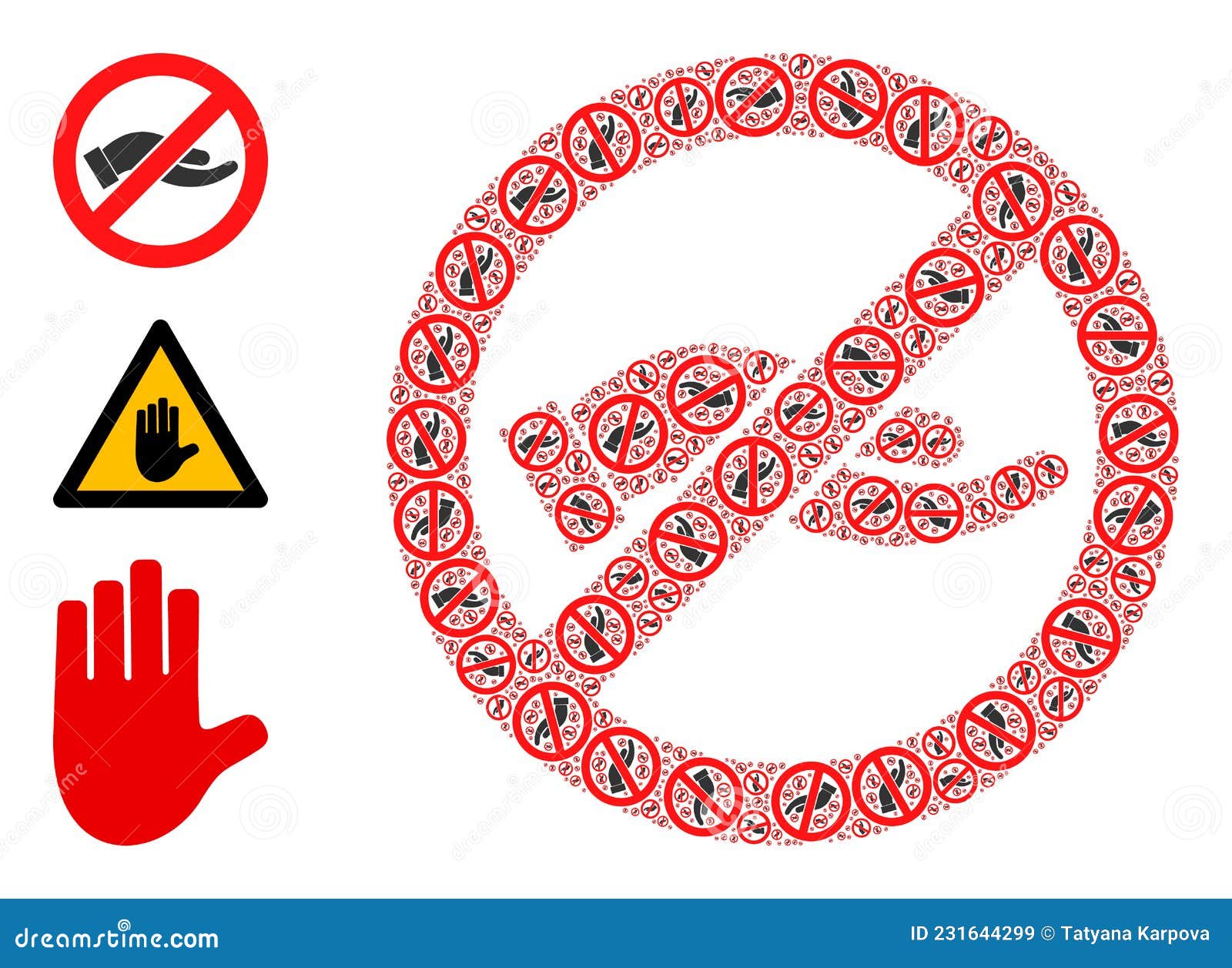 Recursion Stop Asking Hand Icon Itself Collage Cartoon Vector ... Recursion Stop Asking Hand Icon Itself Collage Cartoon Vector ...