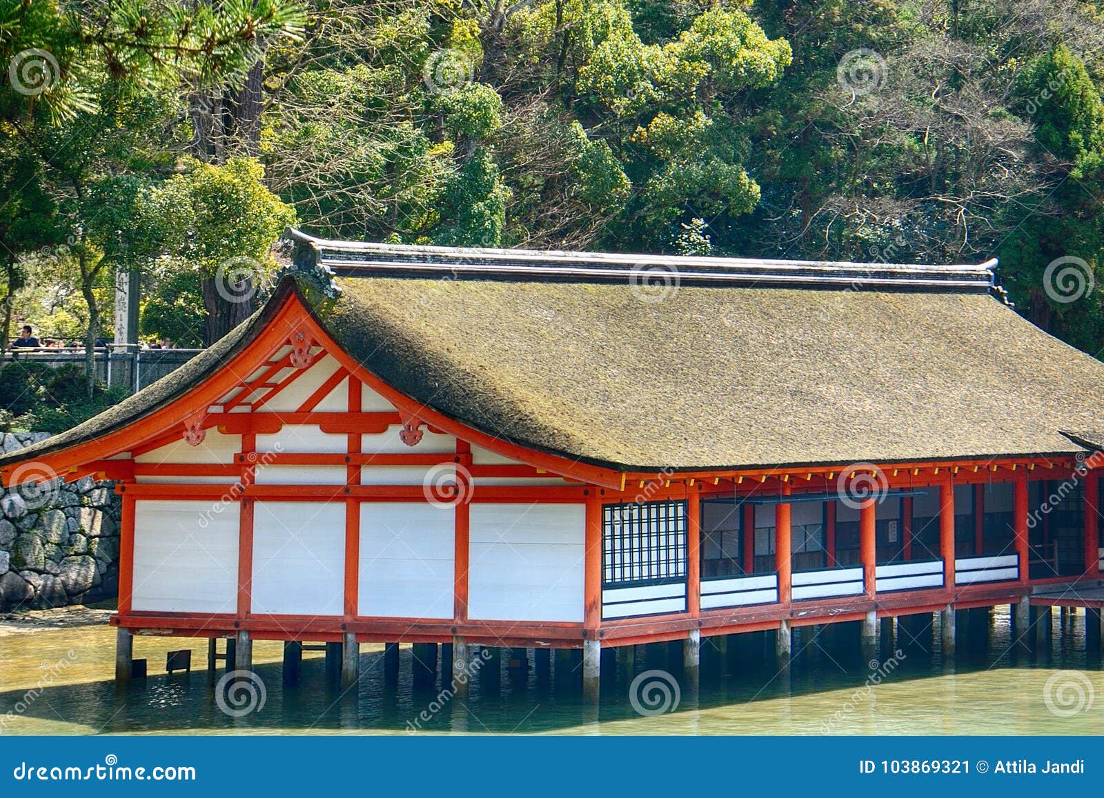 Itsukushima Shinto Shrine, Miyajima, Japan Stock Image - Image of monk ...