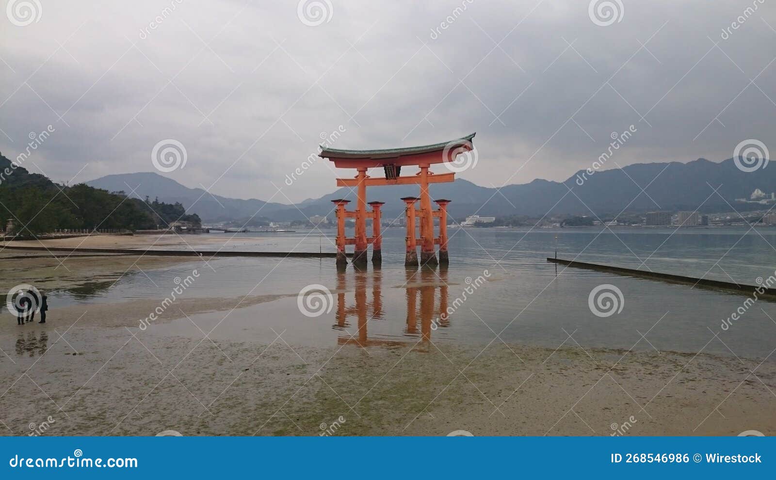 Itsukushima Shrine Floating on the Lake Water Stock Photo - Image of ...
