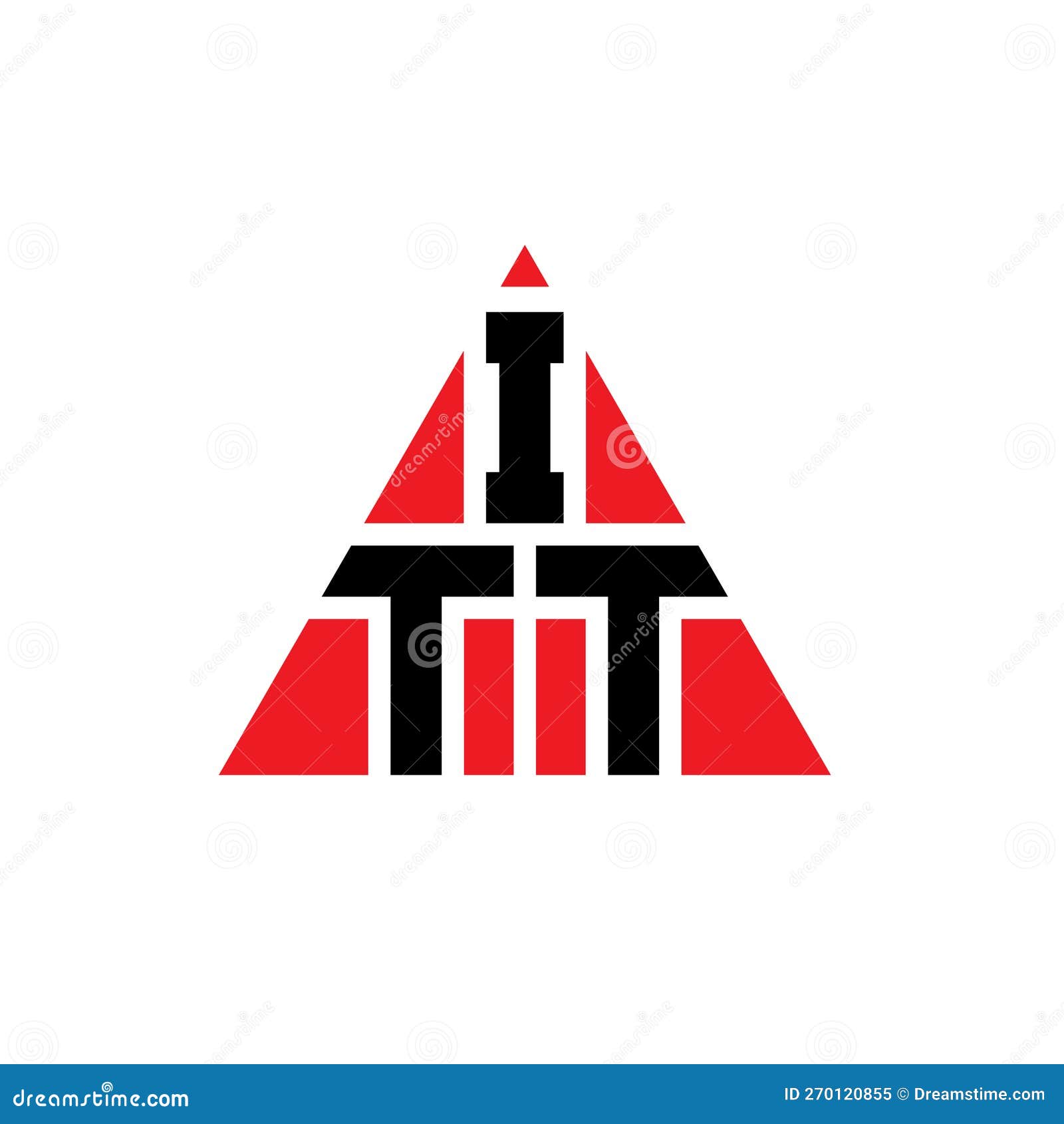 ITT Triangle Letter Logo Design with Triangle Shape. ITT Triangle Logo ...
