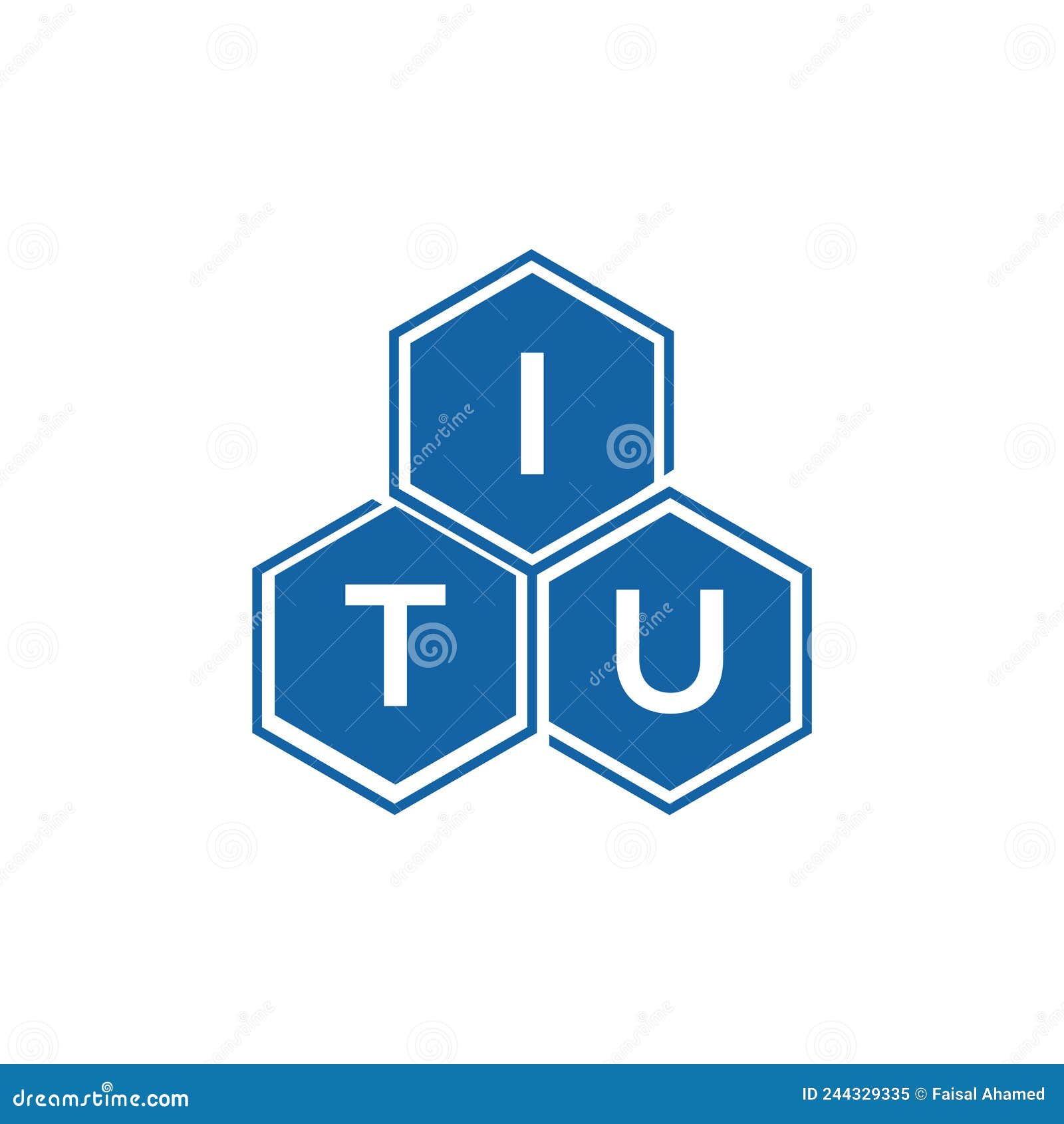 ITU Letter Logo Design on White Background.ITU Creative Initials Letter ...