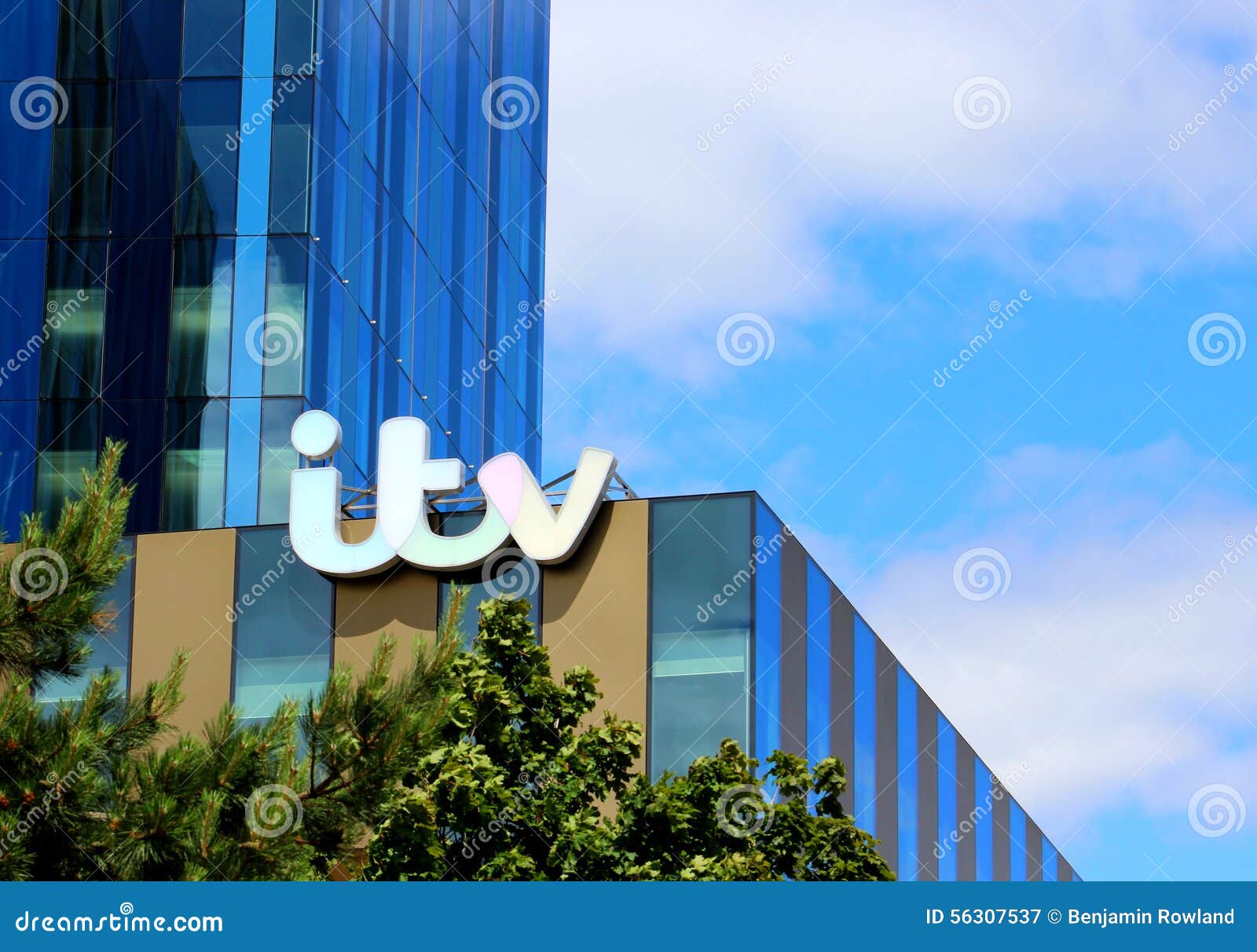 ITV Building Sign editorial photography. Image of sign - 56307537