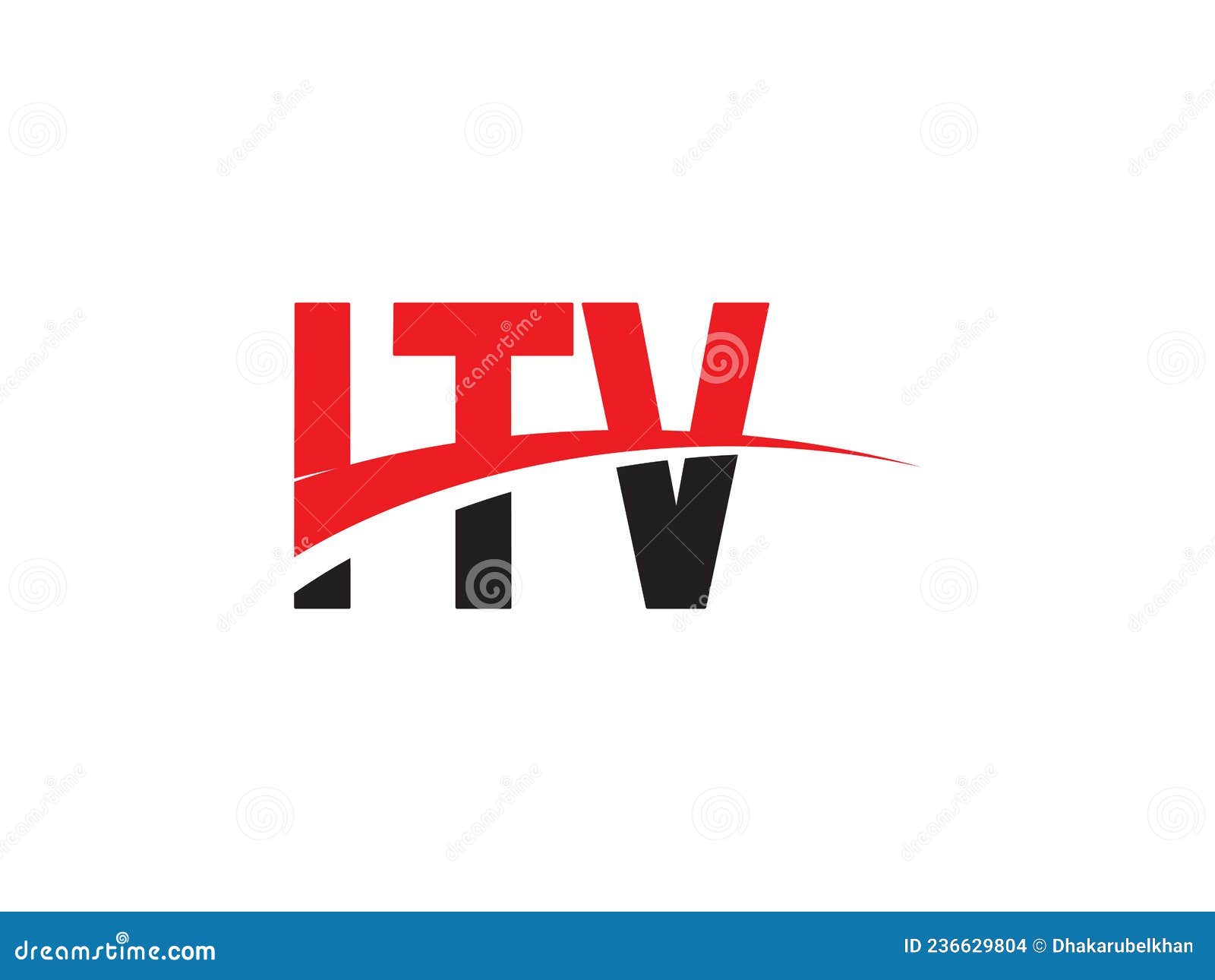 ITV Letter Initial Logo Design Vector Illustration Stock Vector ...