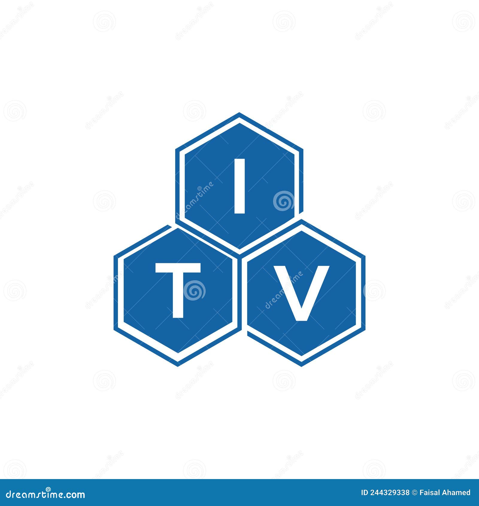 ITV Letter Logo Design on White Background.ITV Creative Initials Letter ...