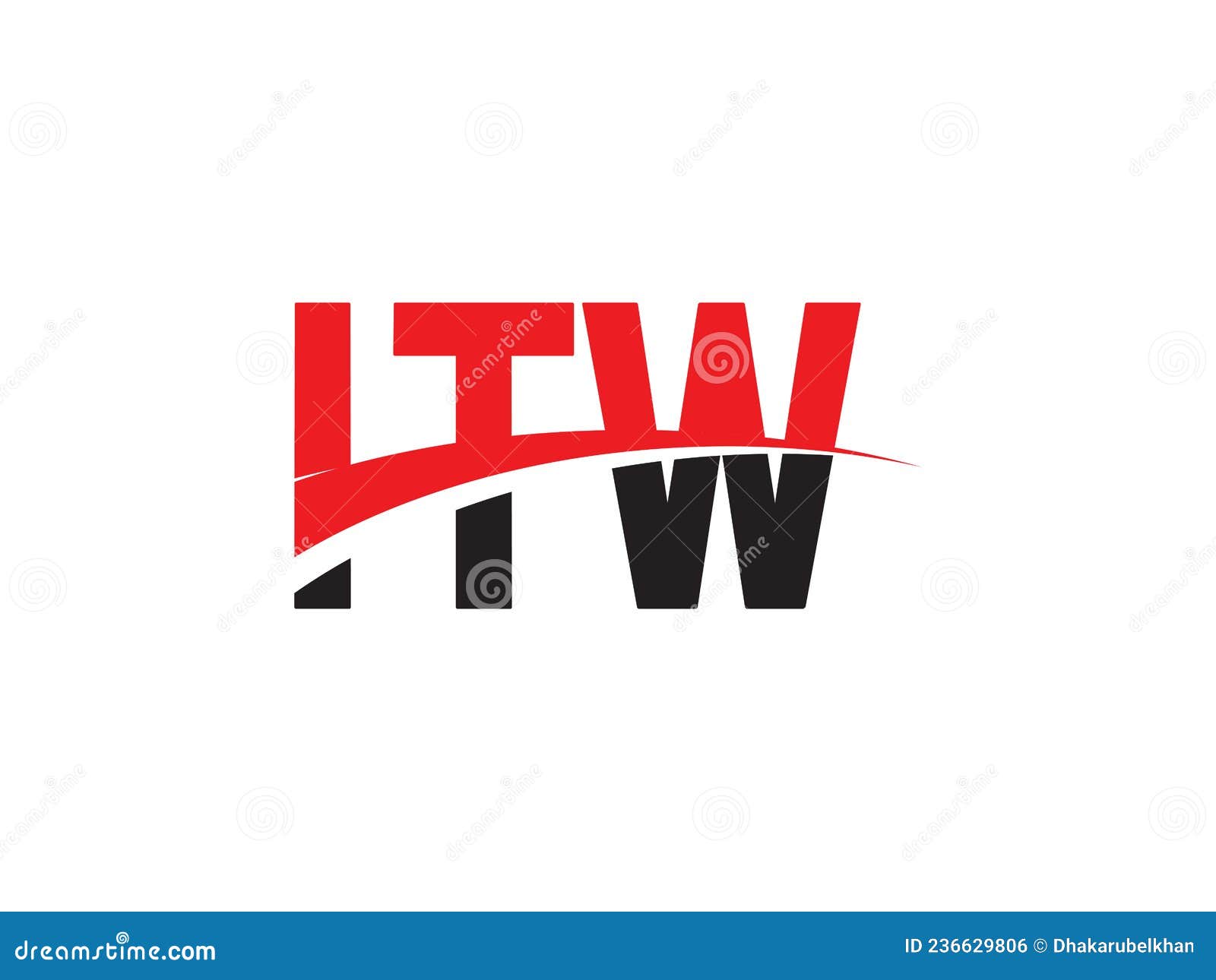 ITW Letter Initial Logo Design Vector Illustration Stock Vector ...