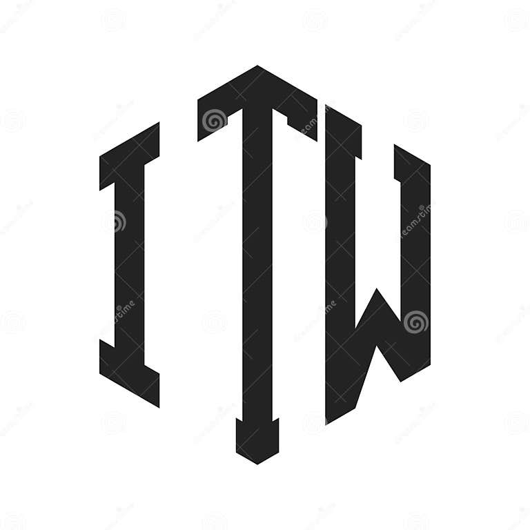 ITW Logo Design. Initial Letter ITW Monogram Logo Using Hexagon Shape ...