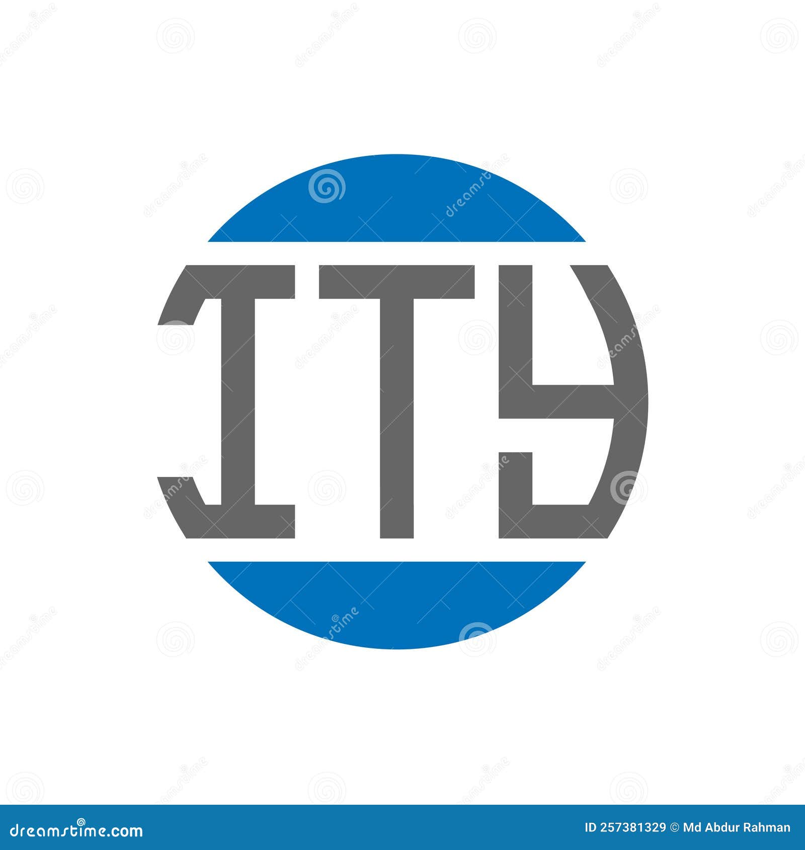 ITY Letter Logo Design on White Background. ITY Creative Initials ...