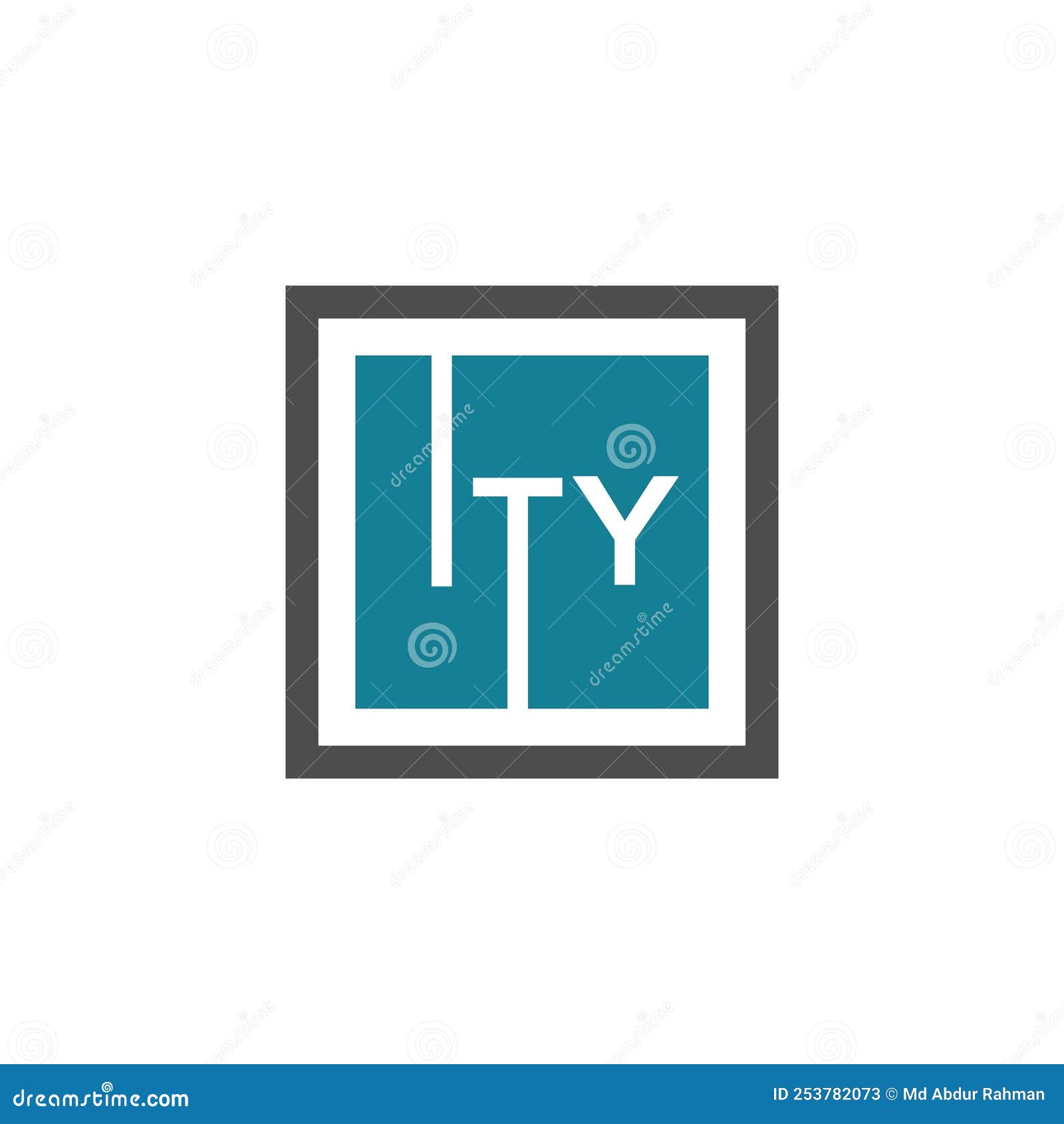 ITY Letter Logo Design on WHITE Background. ITY Creative Initials ...