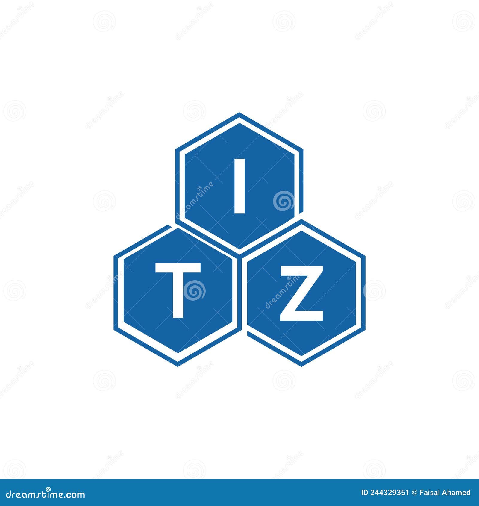 ITZ Letter Logo Design on White Background.ITZ Creative Initials Letter ...