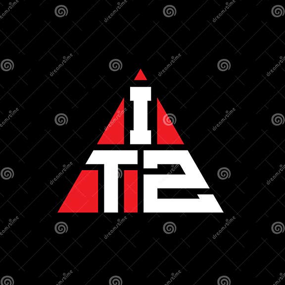 ITZ Triangle Letter Logo Design with Triangle Shape. ITZ Triangle Logo ...