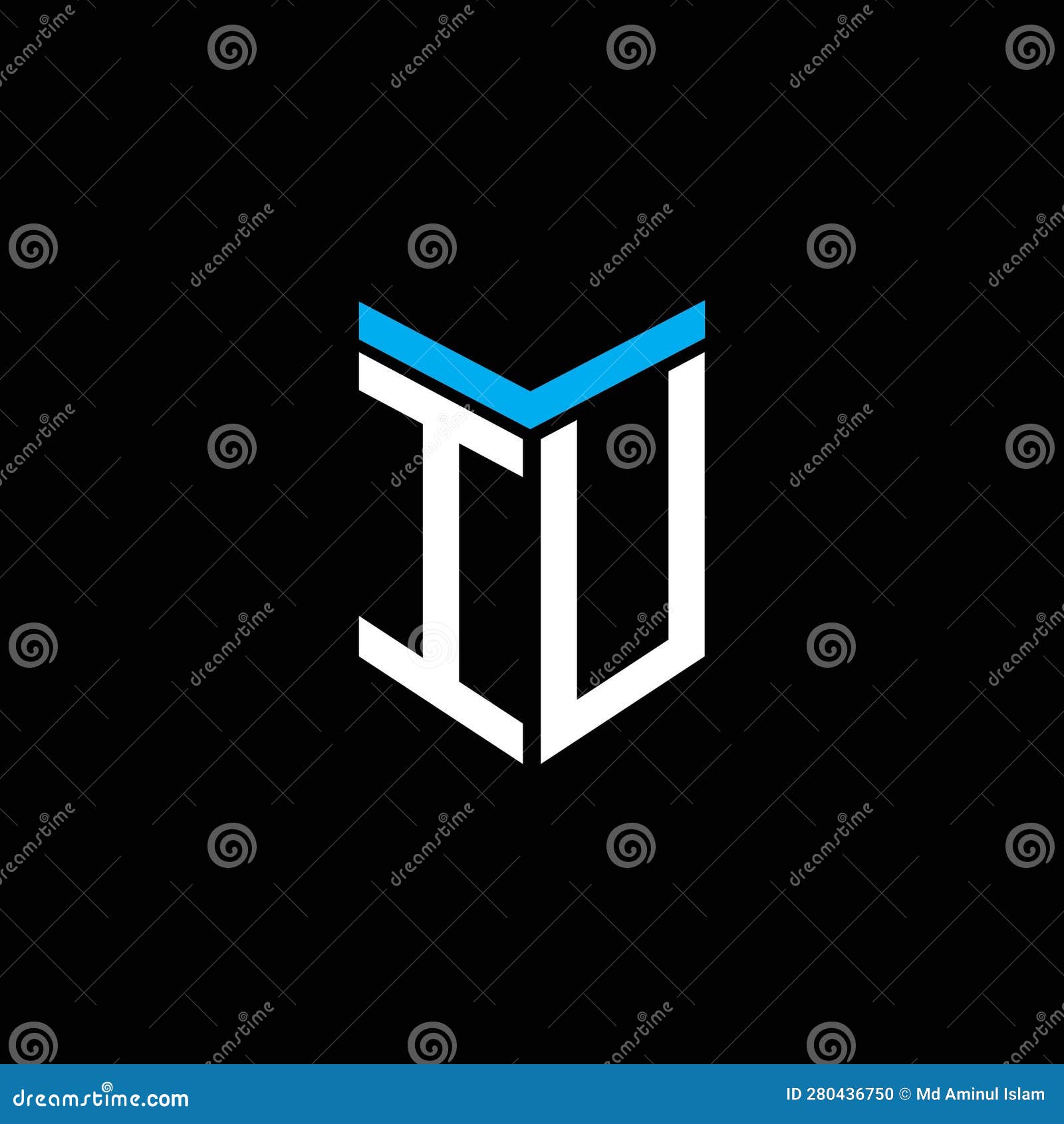 IU Letter Logo Creative Design with Vector Graphic Stock Vector ...