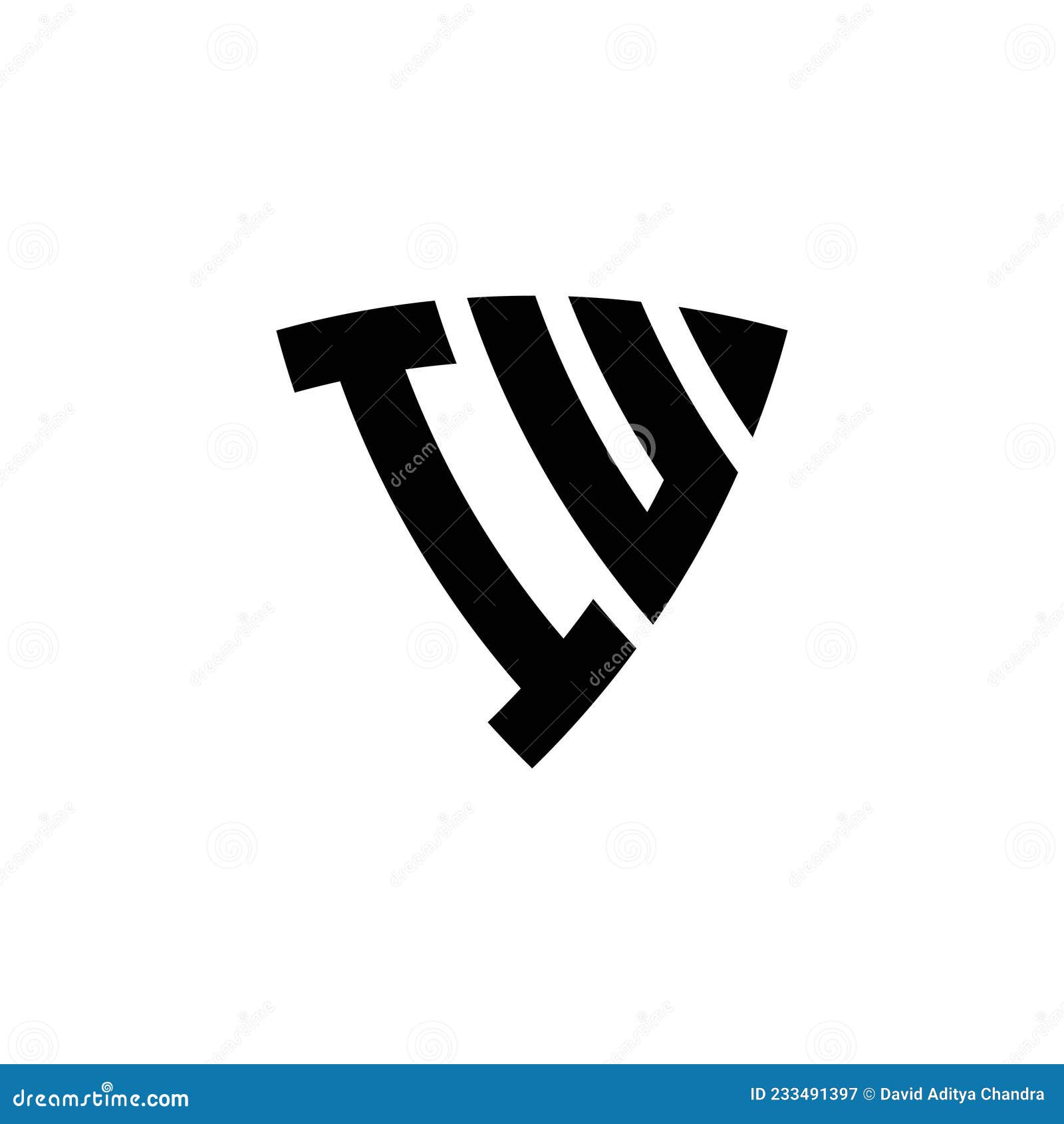 IU Logo Monogram Triangle Shield Style Stock Vector - Illustration of ...