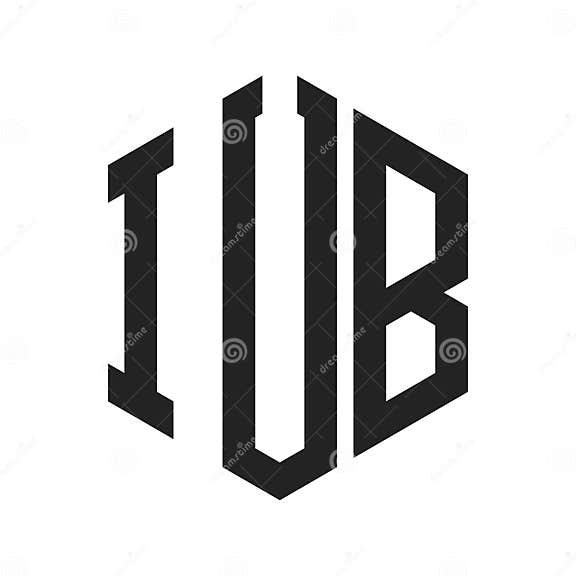 IUB Logo Design. Initial Letter IUB Monogram Logo Using Hexagon Shape ...