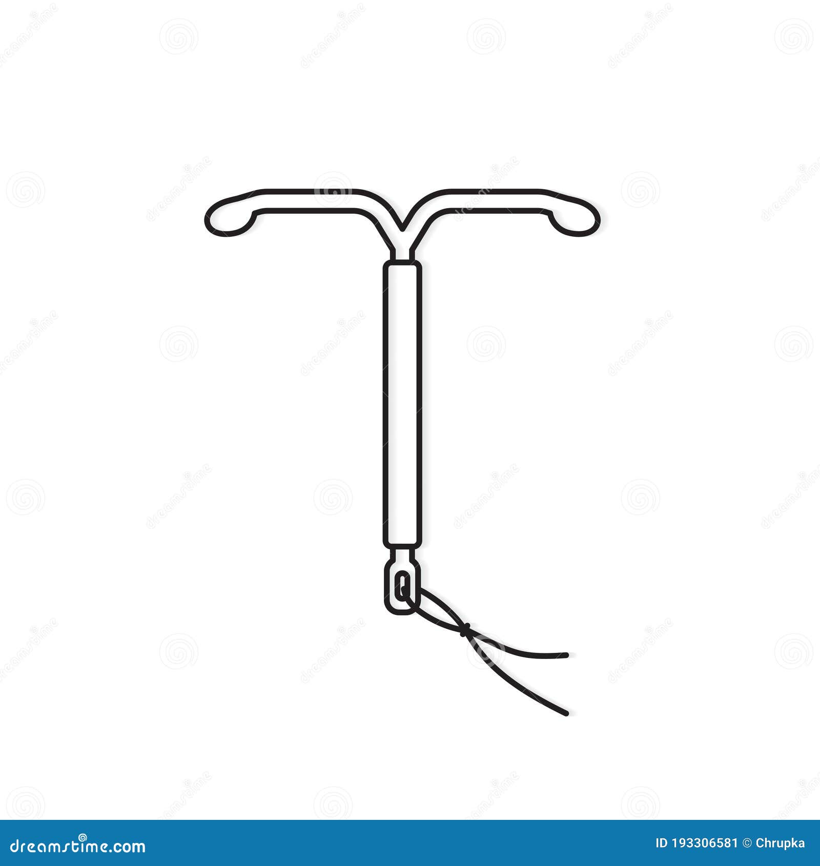 Iud Intrauterine Device Icon Stock Vector Illustration Of Fertility