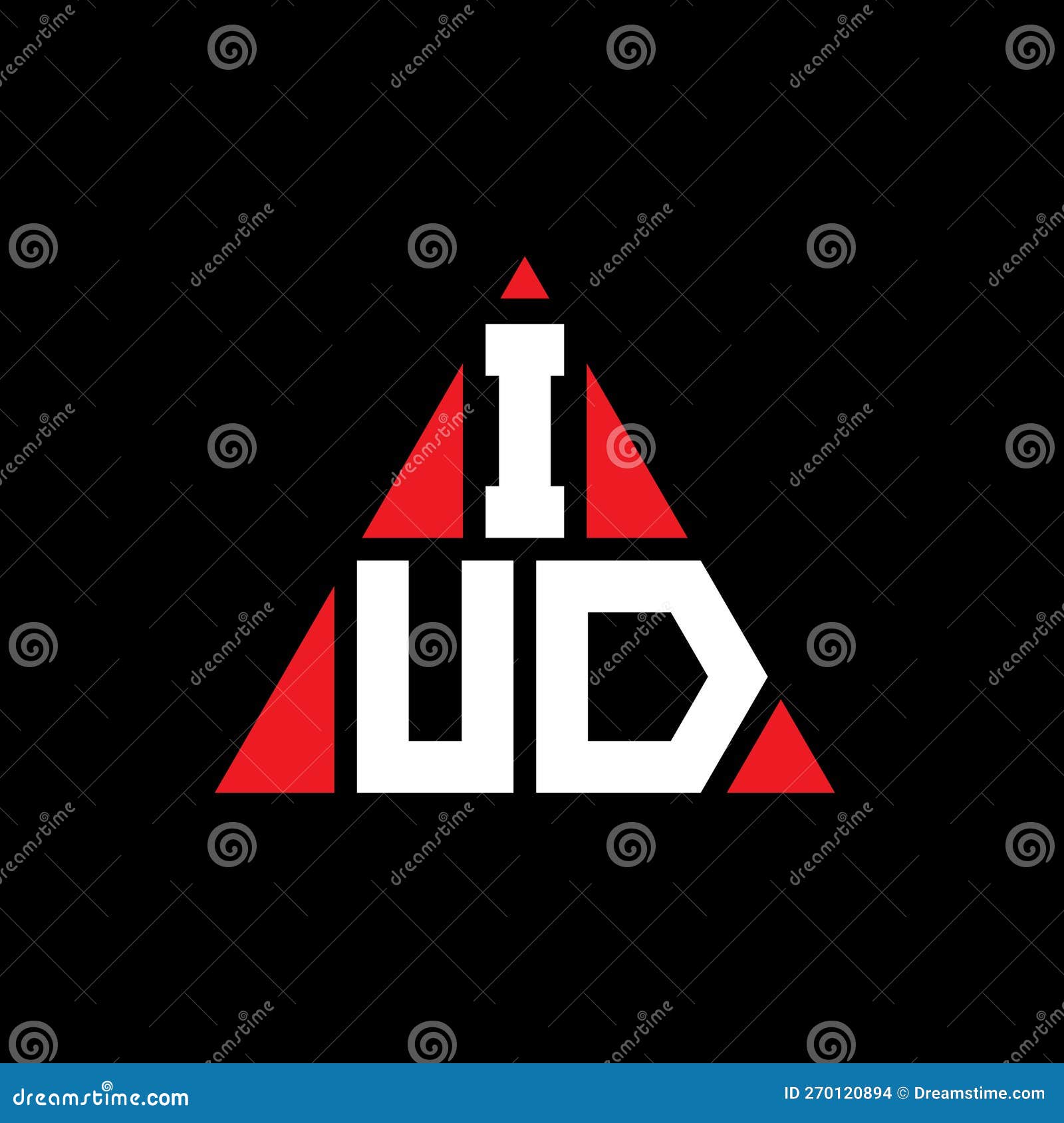 IUD Triangle Letter Logo Design With Triangle Shape. IUD Triangle Logo ...