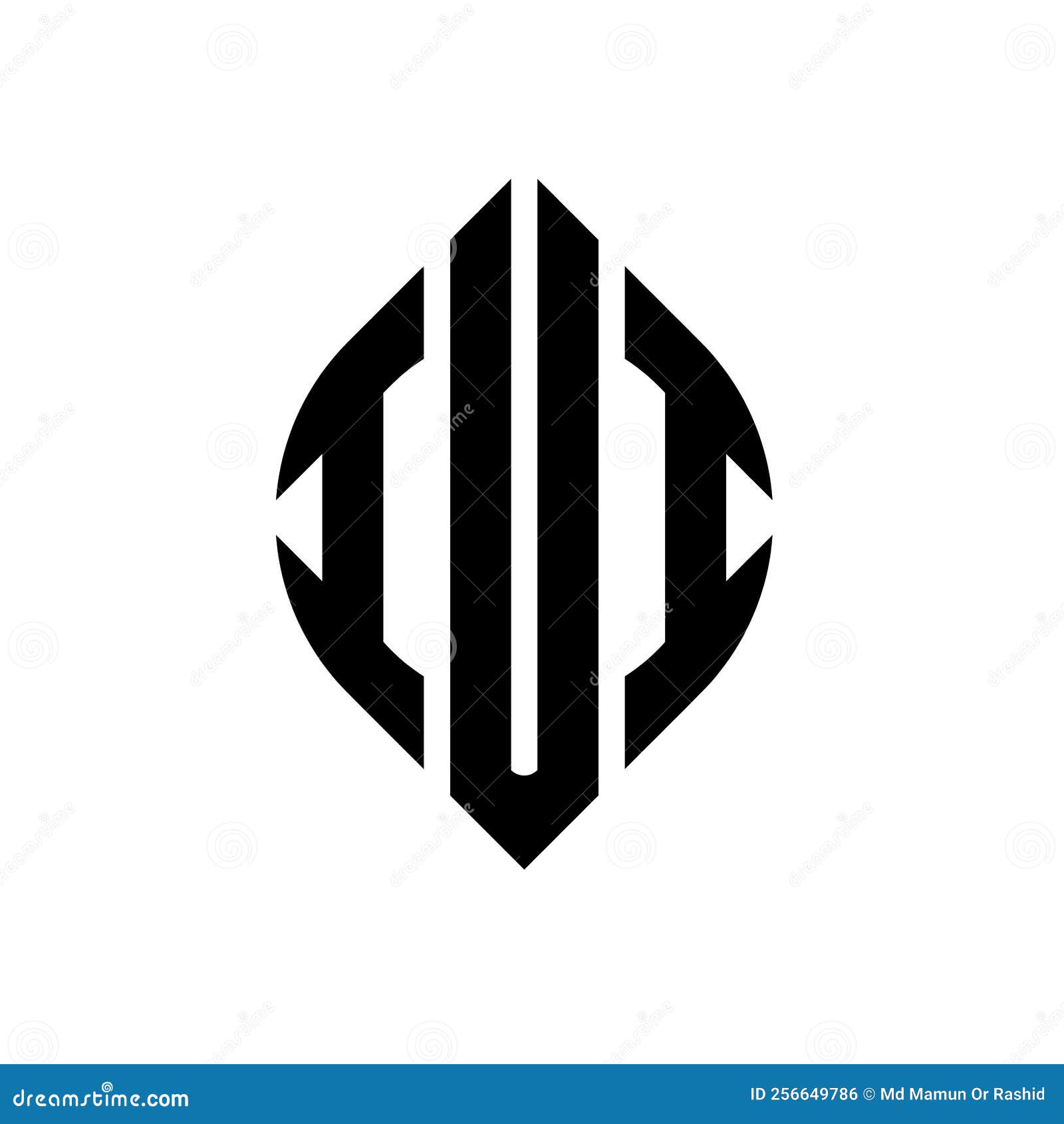 IUI Circle Letter Logo Design with Circle and Ellipse Shape. IUI ...