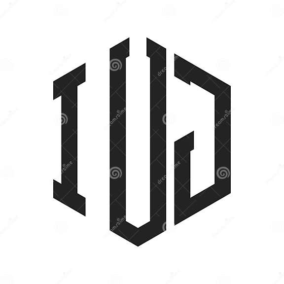 IUJ Logo Design. Initial Letter IUJ Monogram Logo Using Hexagon Shape ...