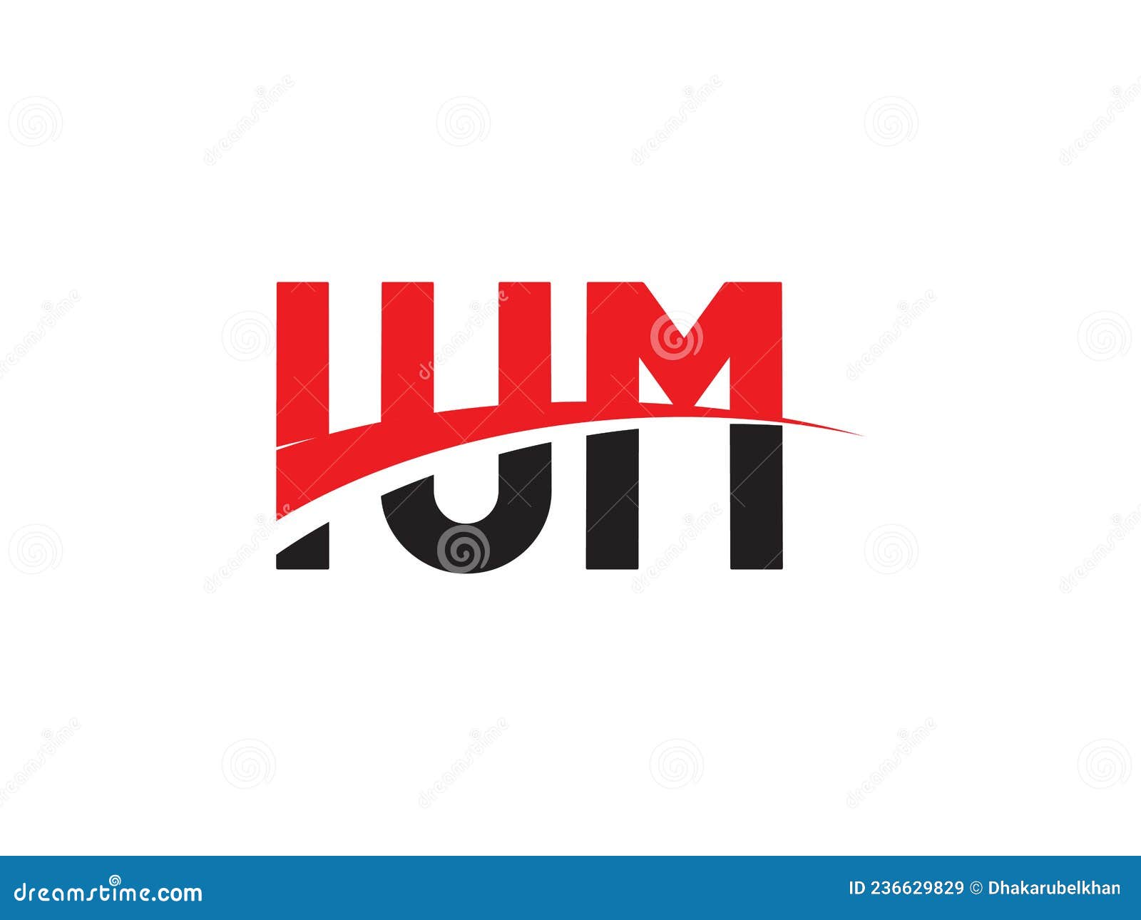 IUM Letter Initial Logo Design Vector Illustration Stock Vector ...